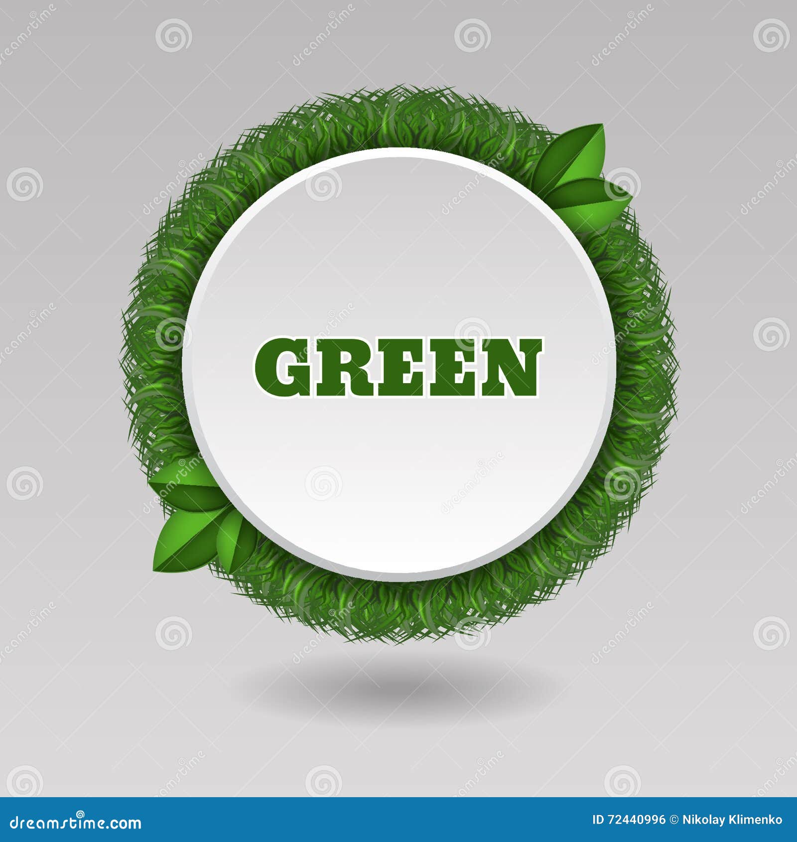 Grass Green Eco Circle Label Natural Eps 10 Stock Illustration ...
