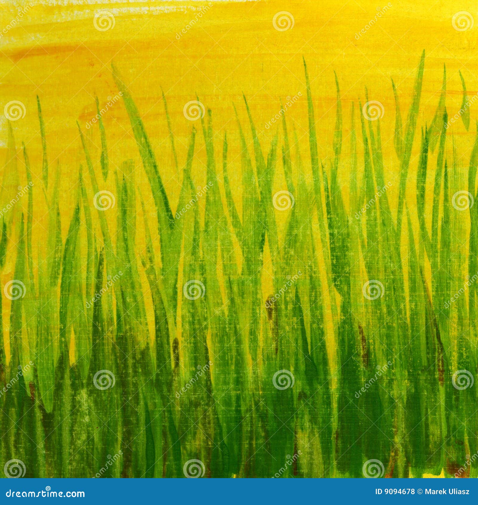 Grass - Green Yellow Grunge Painted Texture Stock Photo - Image of ...