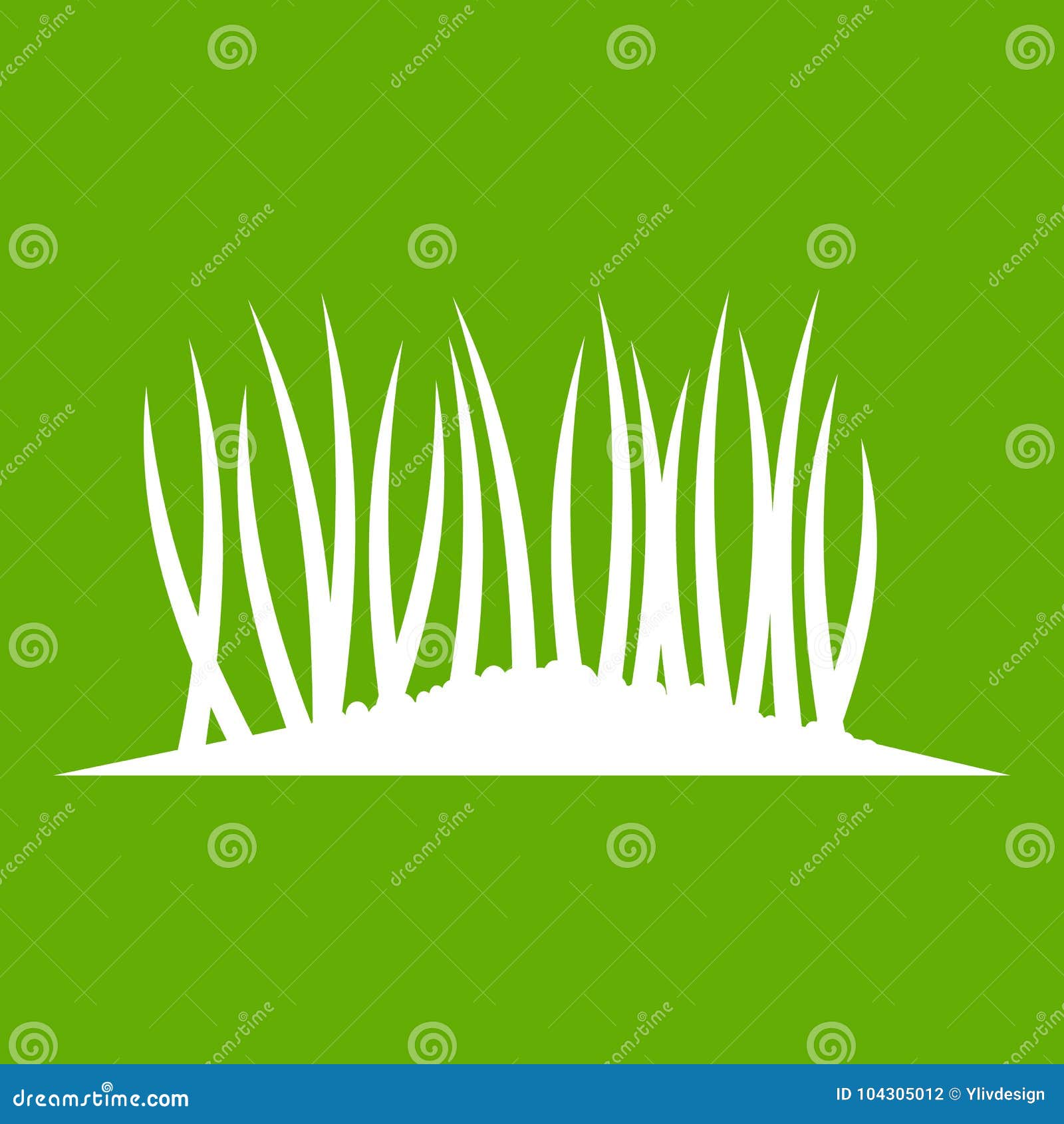 Grass on ground icon green stock vector. Illustration of growth - 104305012