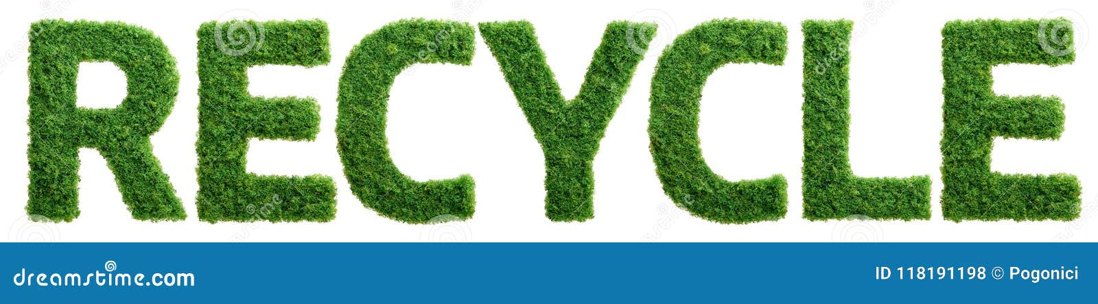 Grass Growth Recycle Letters Isolated Stock Photo - Image of nature ...