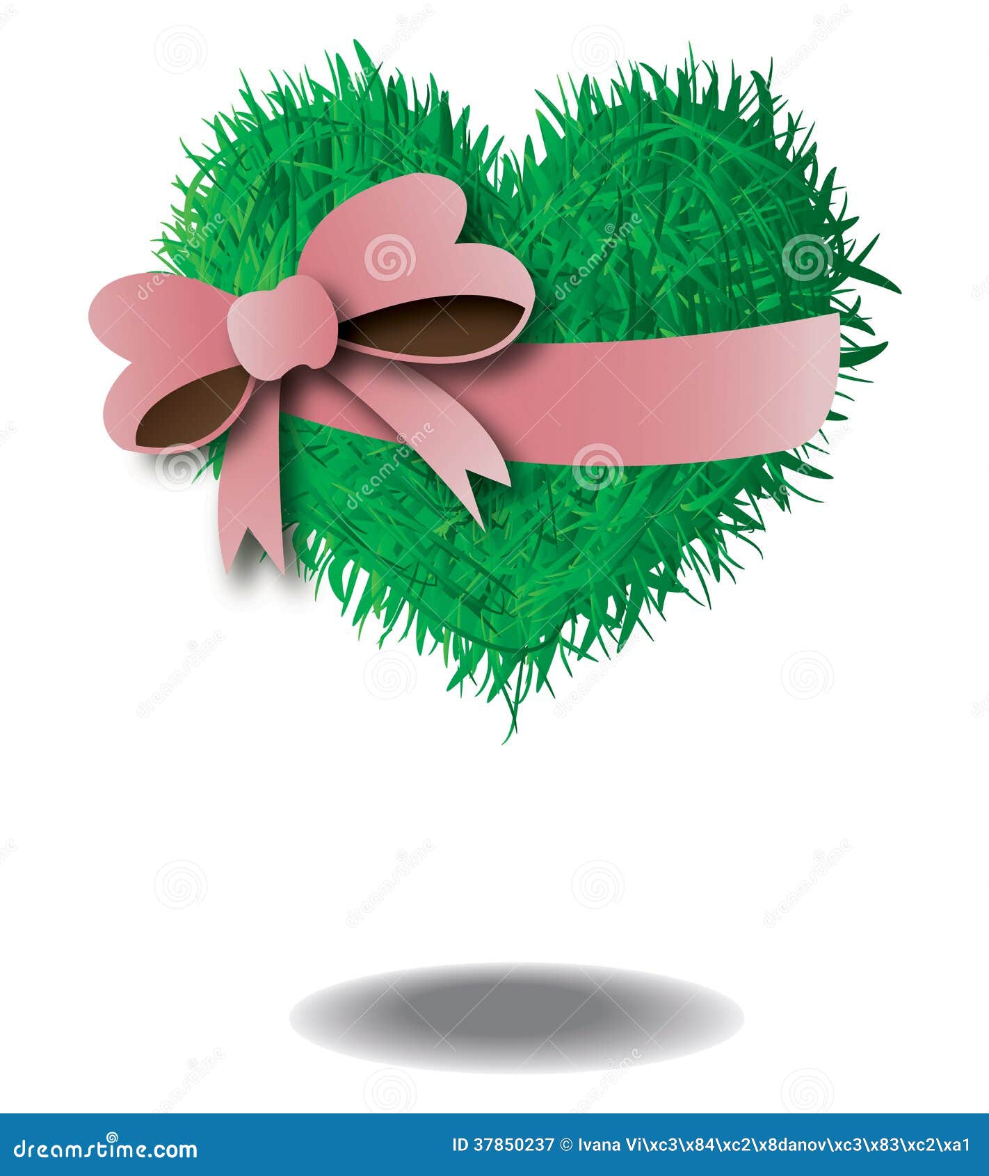 The Grass Heart stock vector. Illustration of bright - 37850237