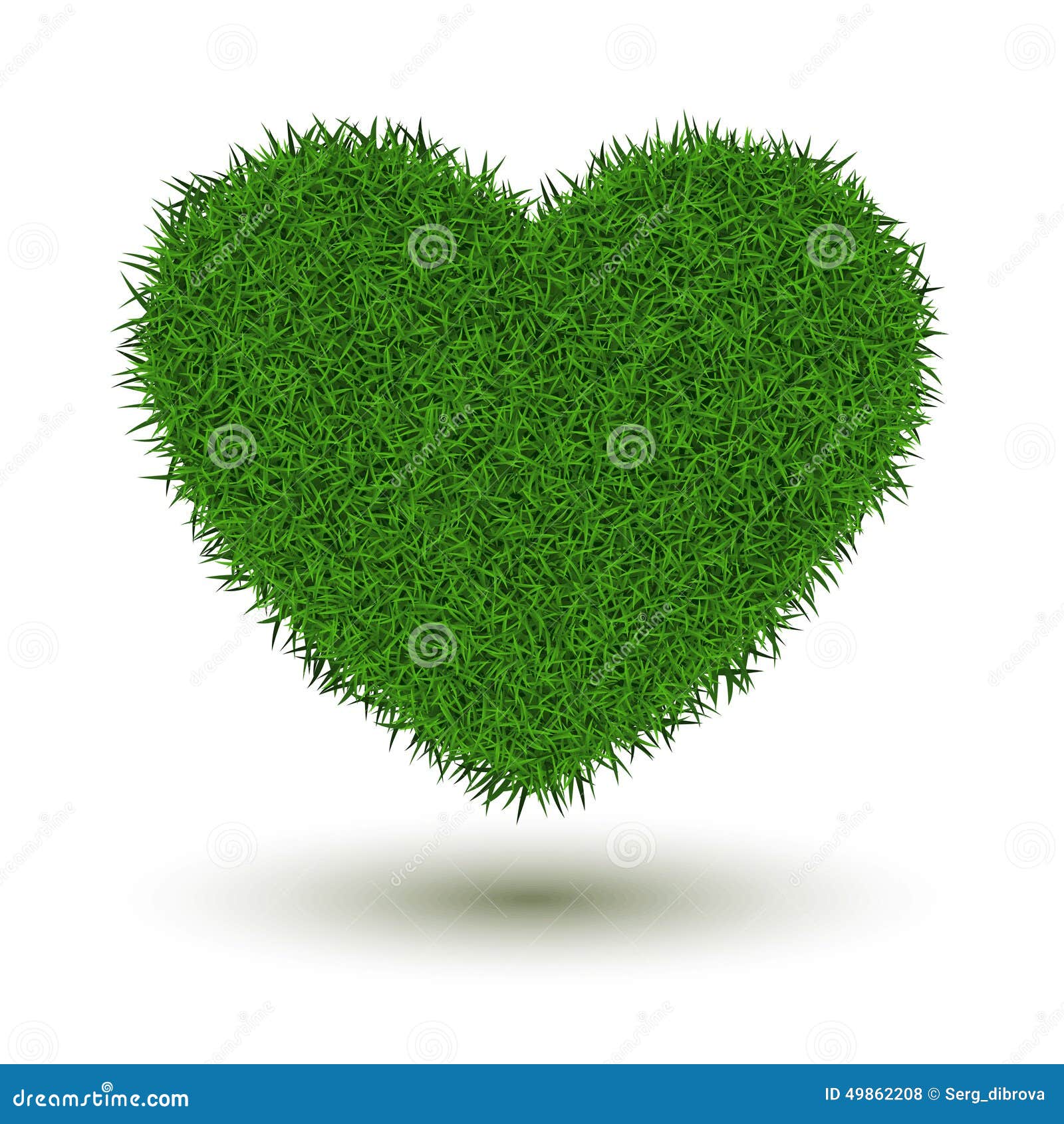 Grass heart stock vector. Illustration of concept, greenery - 49862208