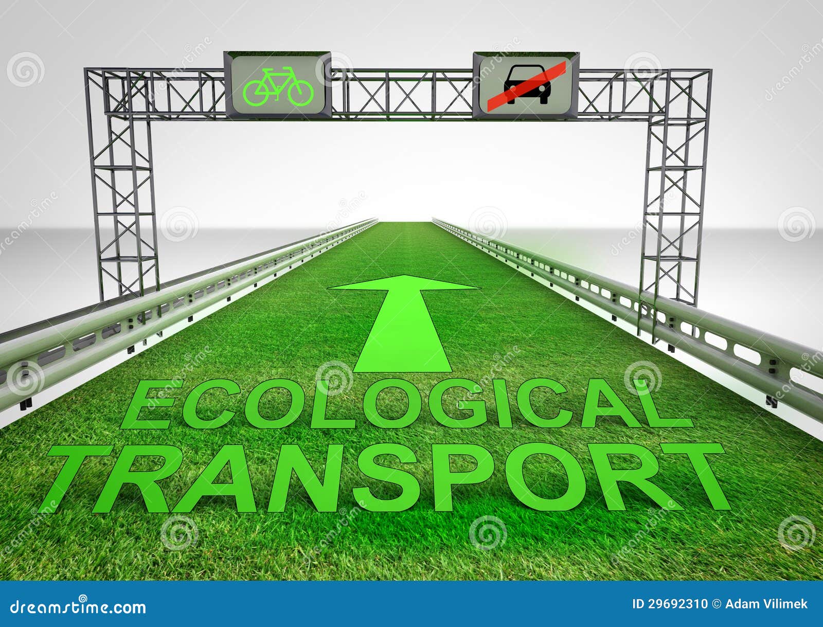 Grass Highway only for Ecological Transport Stock Illustration ...