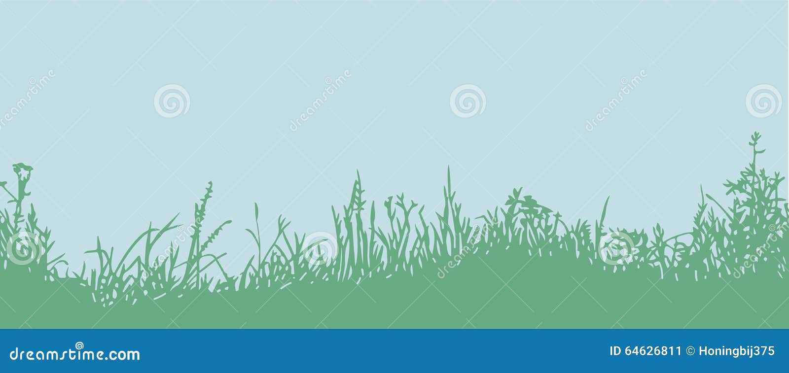 Grass. Horizontal Seamless Pattern Stock Vector - Illustration of ...
