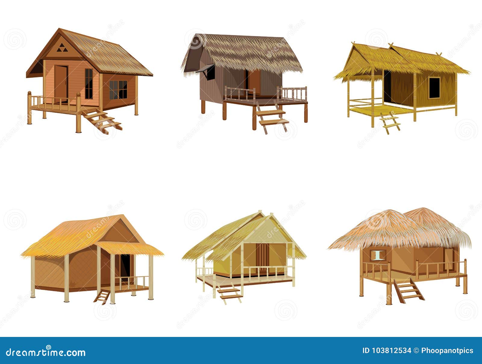 Grass hut design stock vector. Illustration of wood - 103812534