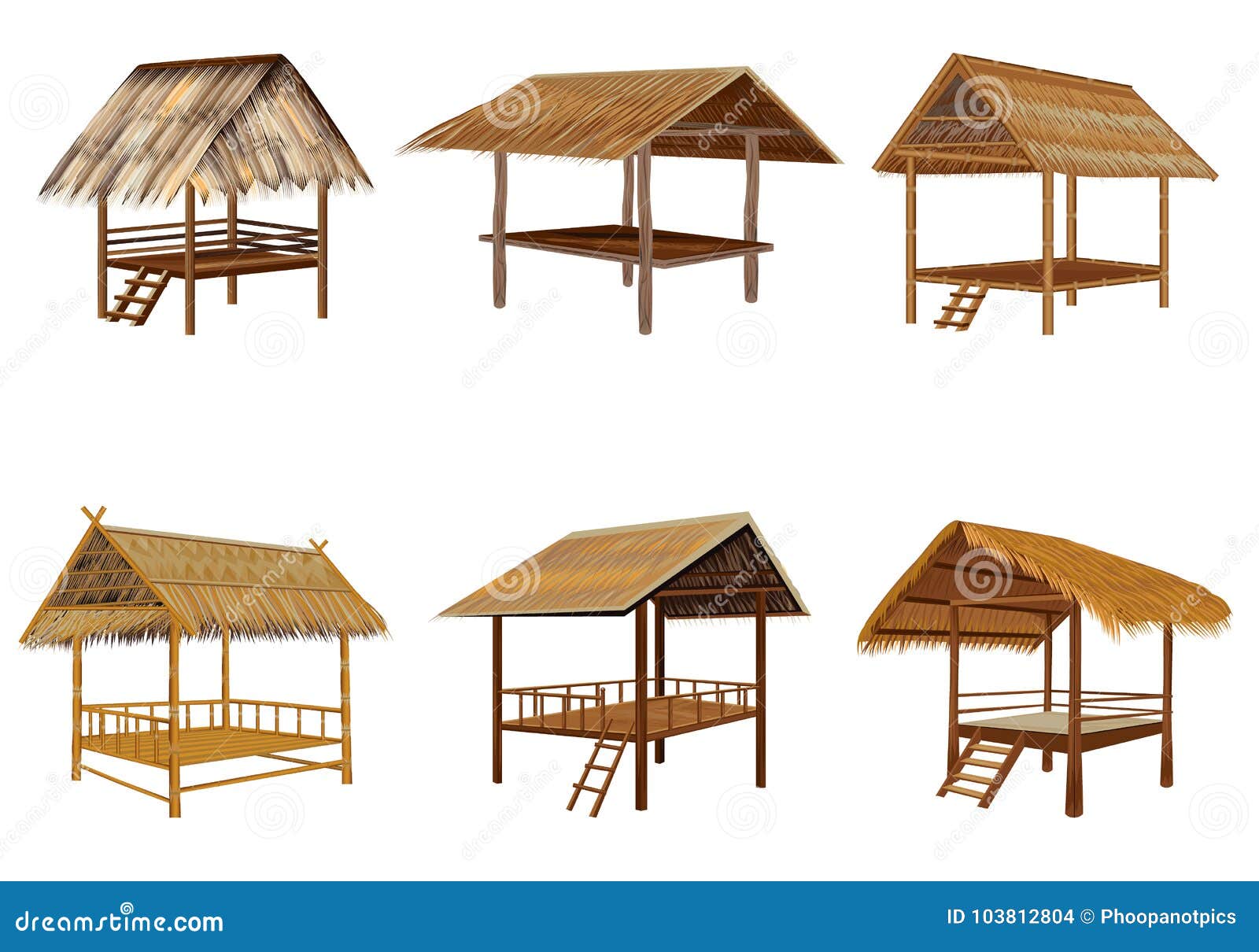 Grass hut design stock vector. Illustration of wood - 103812804