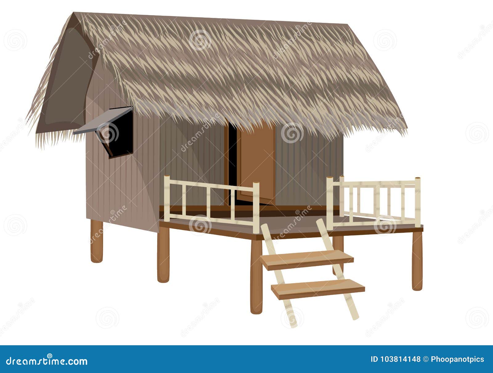 Grass hut design stock vector. Illustration of countryside - 103814148