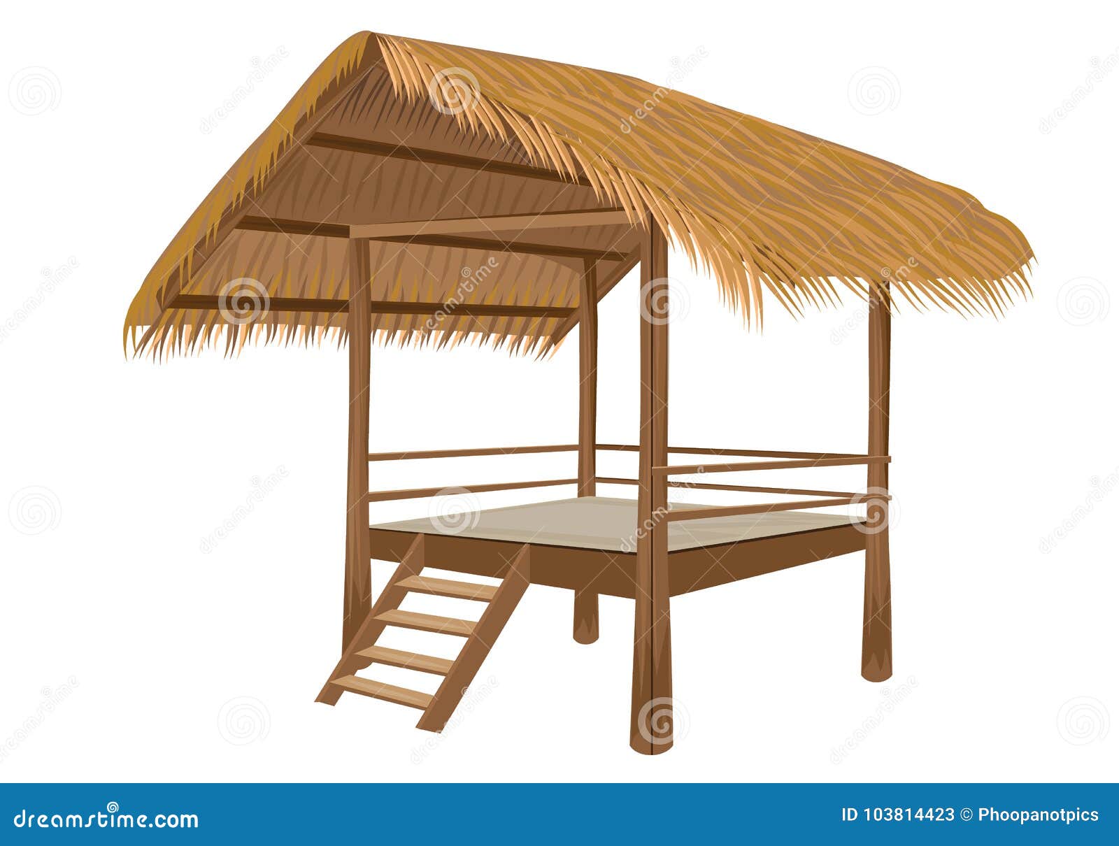 Grass hut design stock vector. Illustration of wood - 103814423