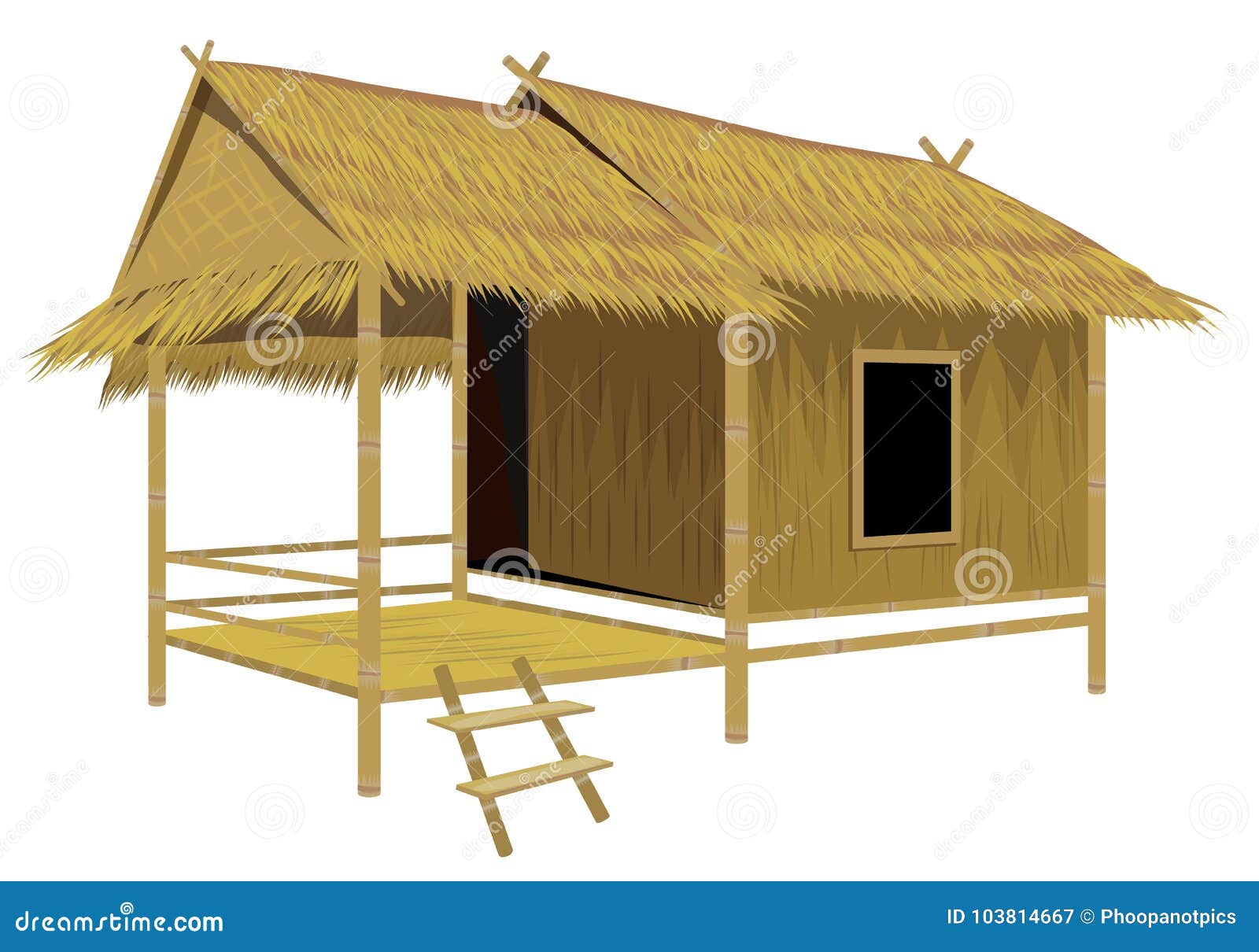 Grass hut design stock vector. Illustration of lifestyle - 103814667