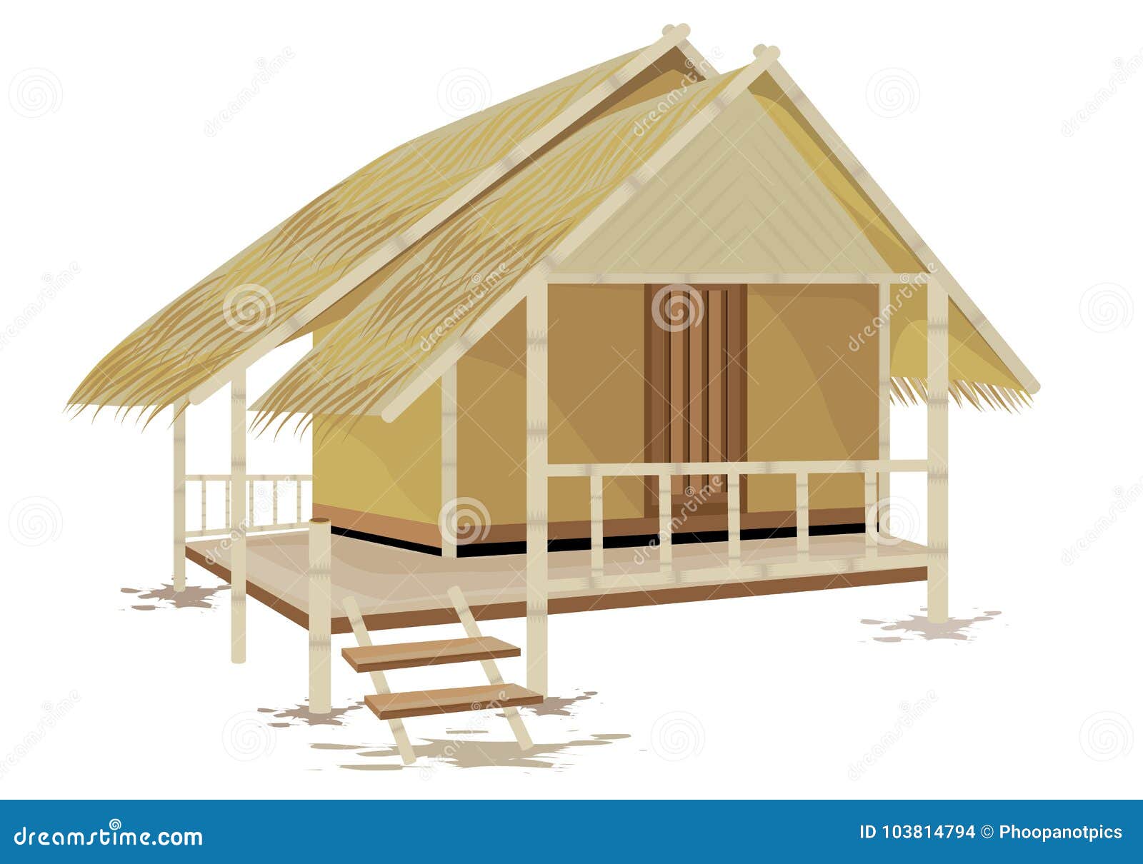 Grass hut design stock vector. Illustration of grasshut - 103814794