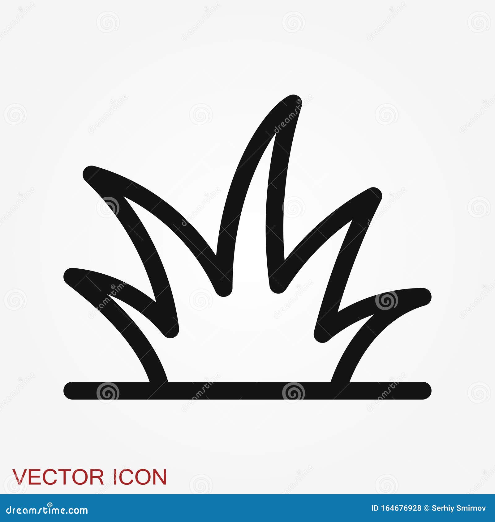 Grass Icon, Eco Symbol of Grass. Vector Illustration Stock Illustration ...