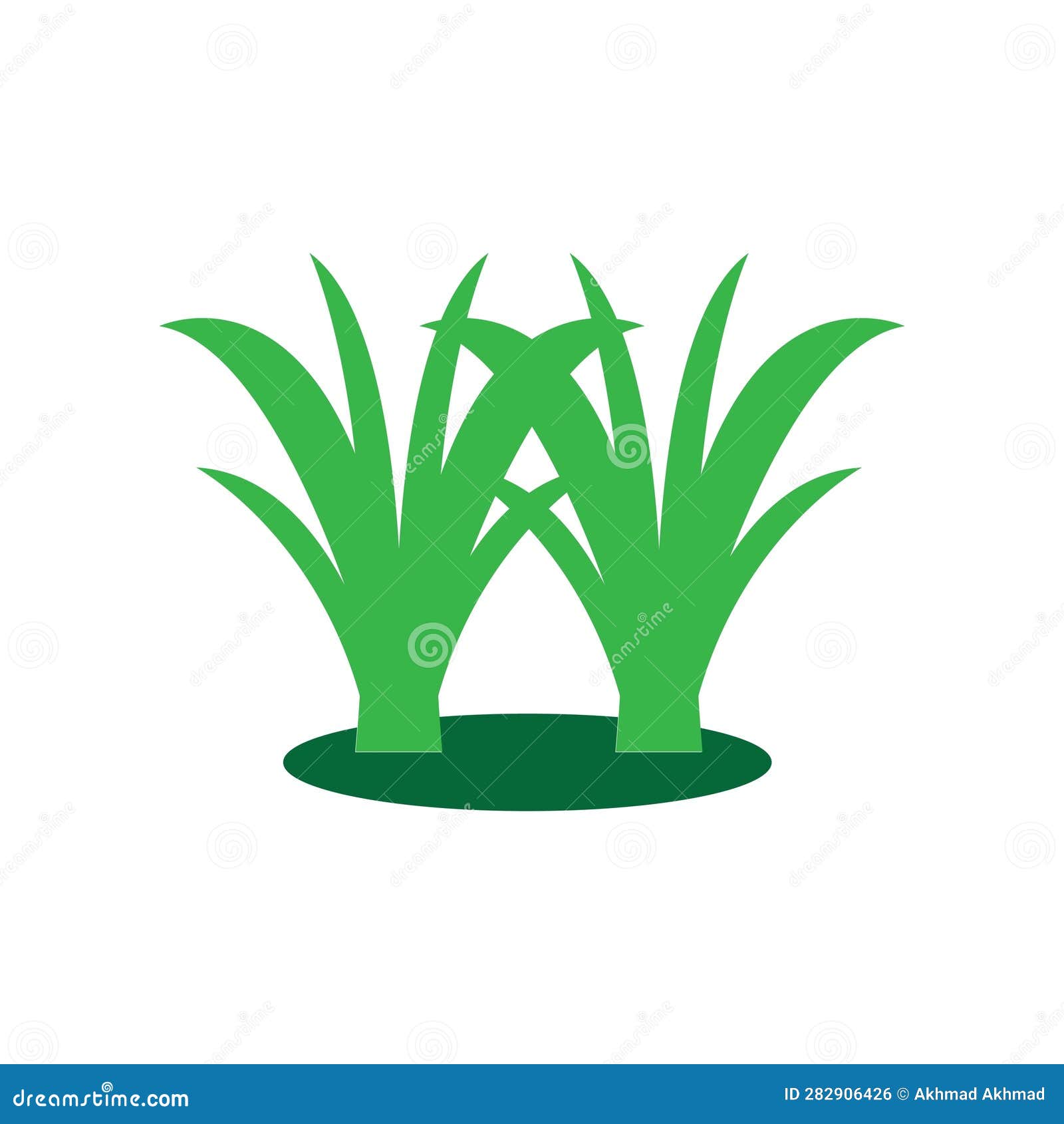 Grass icon stock vector. Illustration of leaf, color - 282906426
