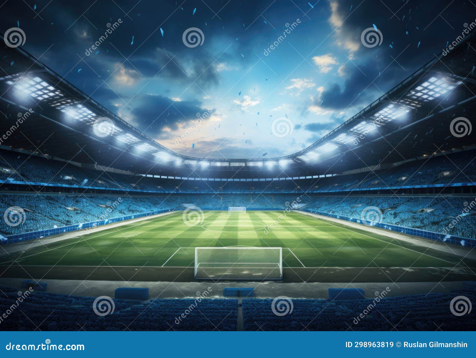 Grass Inside the Football Stadium Stock Image - Image of championship ...