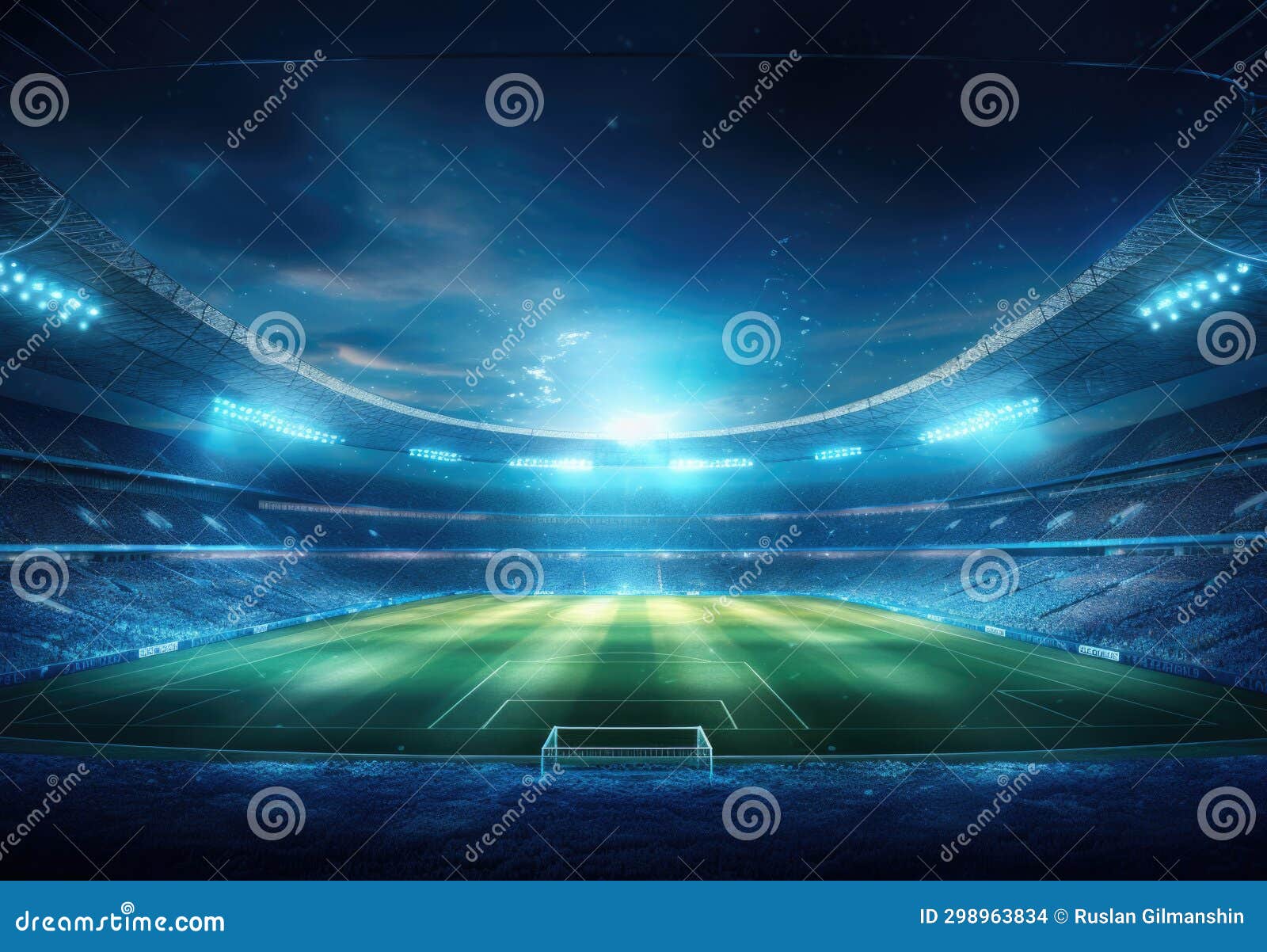 Grass Inside the Football Stadium Stock Photo - Image of league, game ...