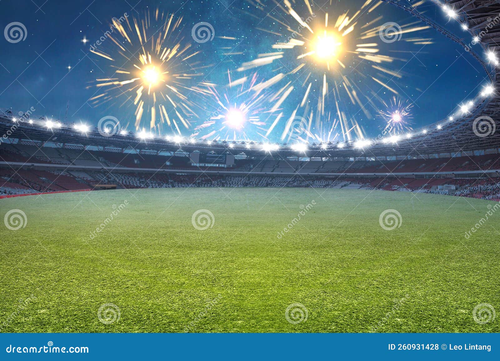 Grass Inside the Football Stadium Stock Photo - Image of ground, play ...
