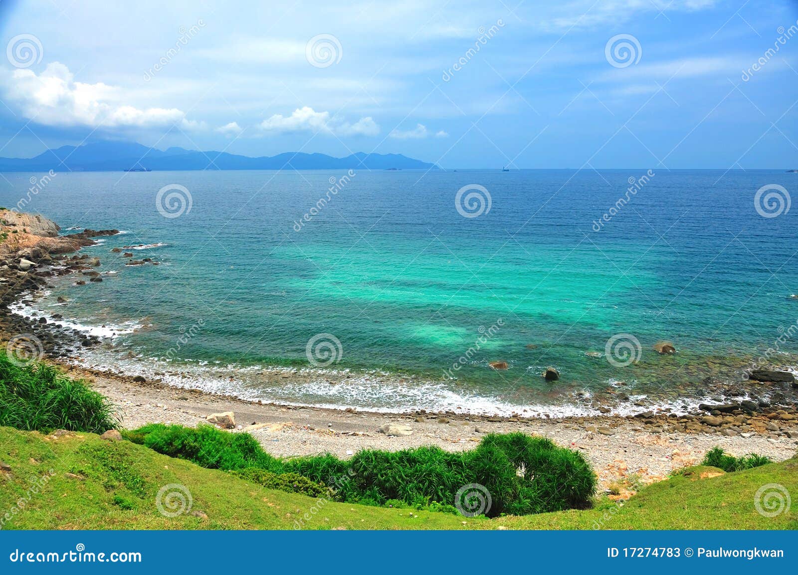 Grass Island sea view stock image. Image of seascape - 17274783