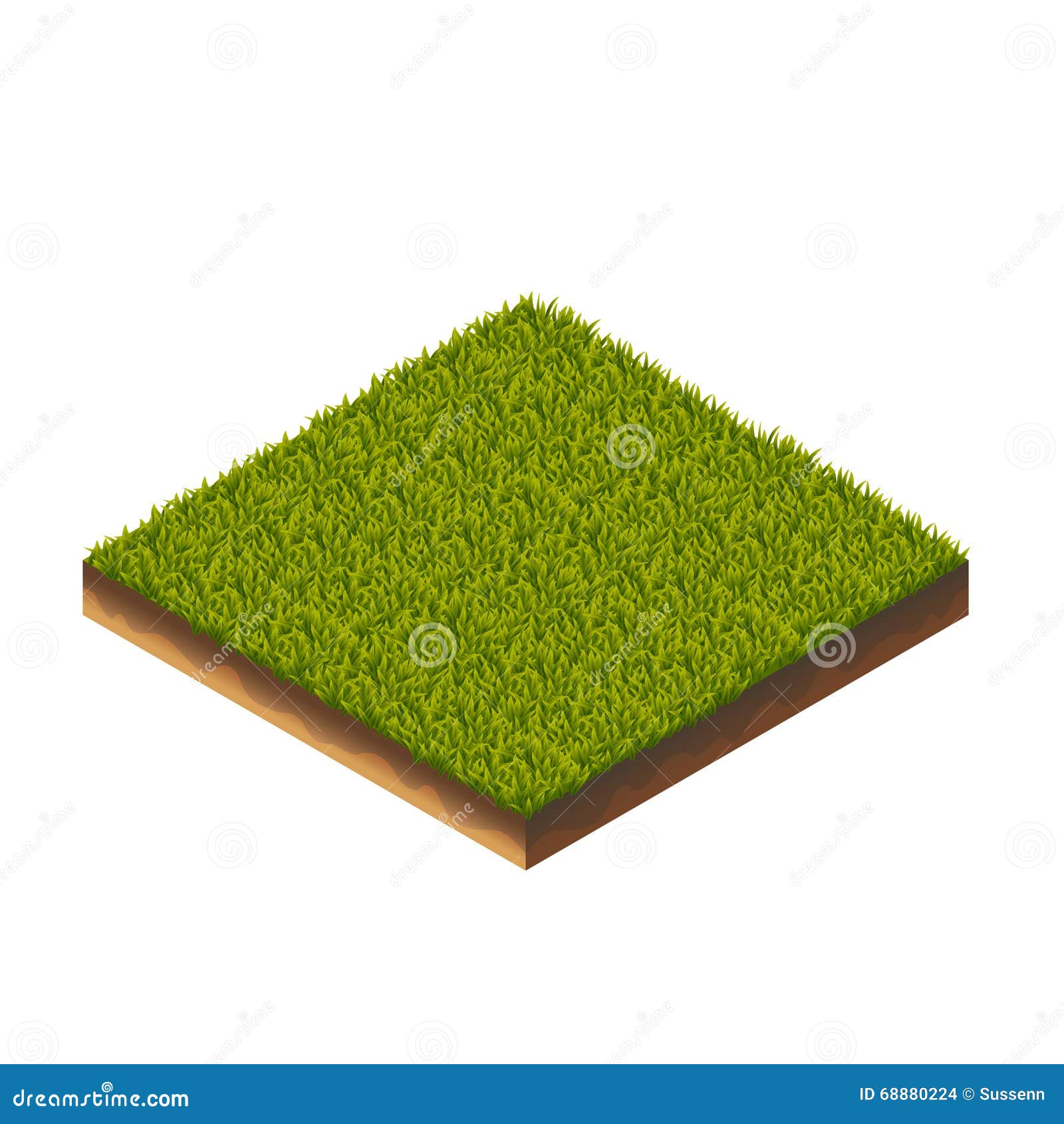 Grass Isometric Illustration Stock Vector - Illustration of mobile ...
