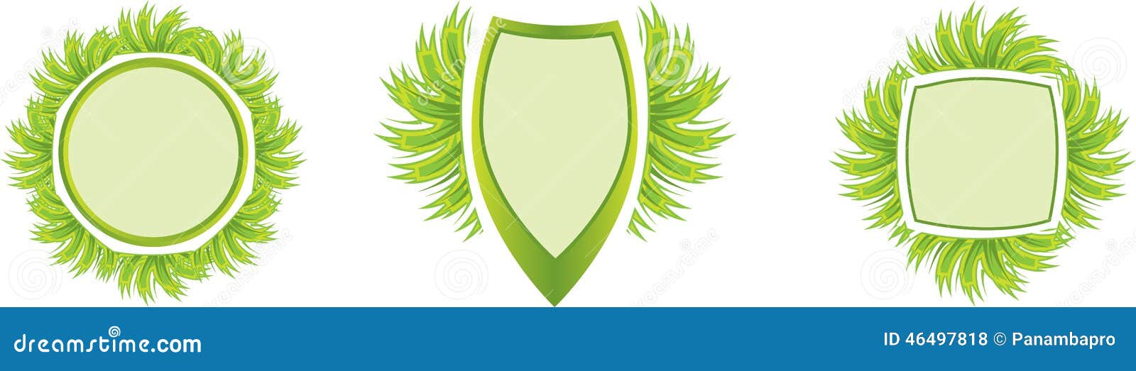 Grass label stock vector. Illustration of border, frame - 46497818