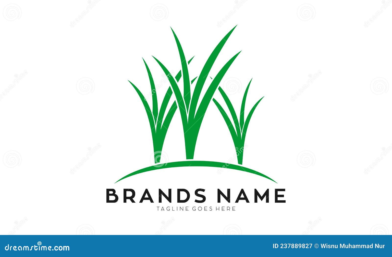 Grass Leaf Illustration Vector Logo Stock Vector - Illustration of ...