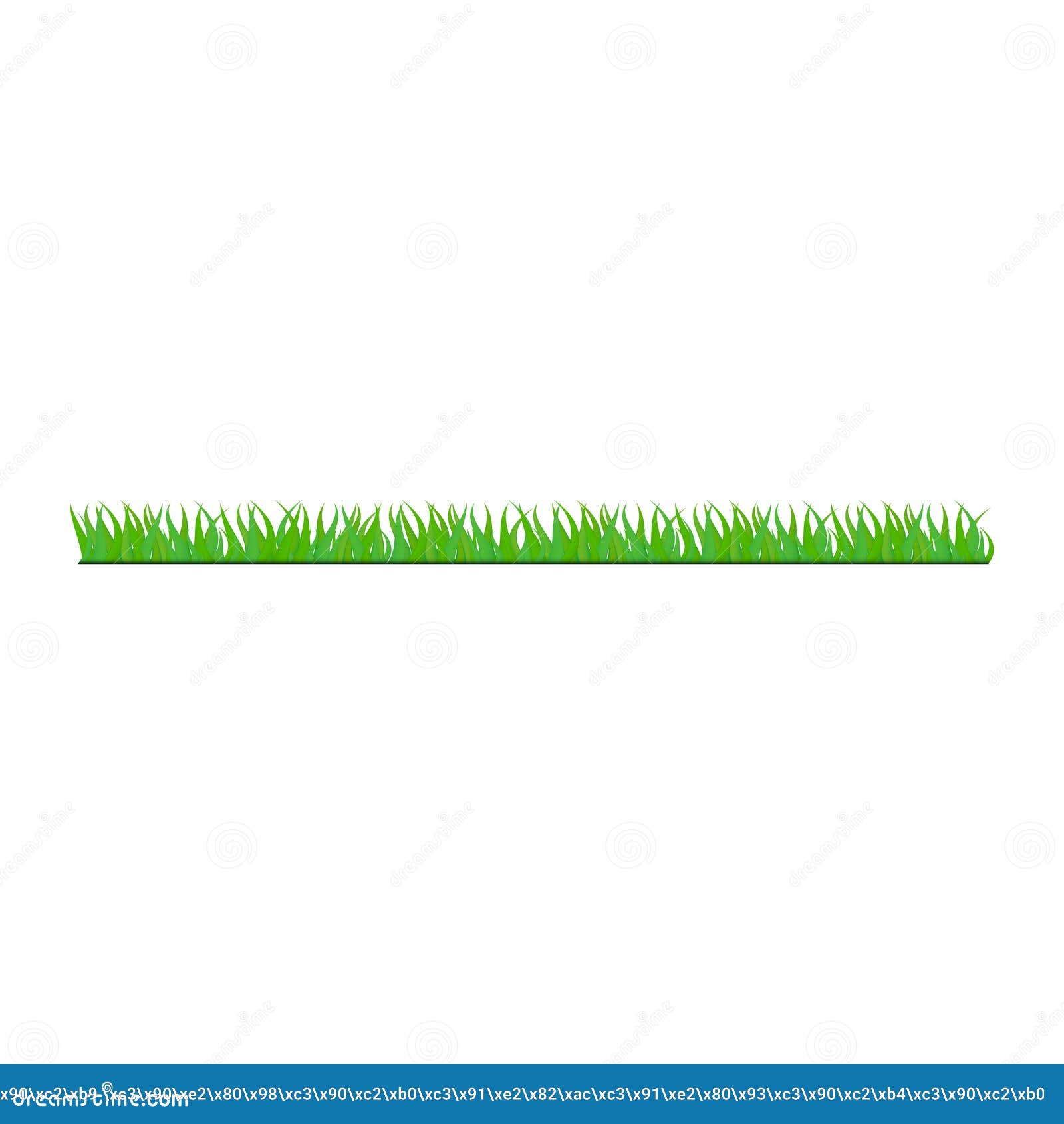Grass Leaves Vector Illustration Isolated on White Background. Stock ...