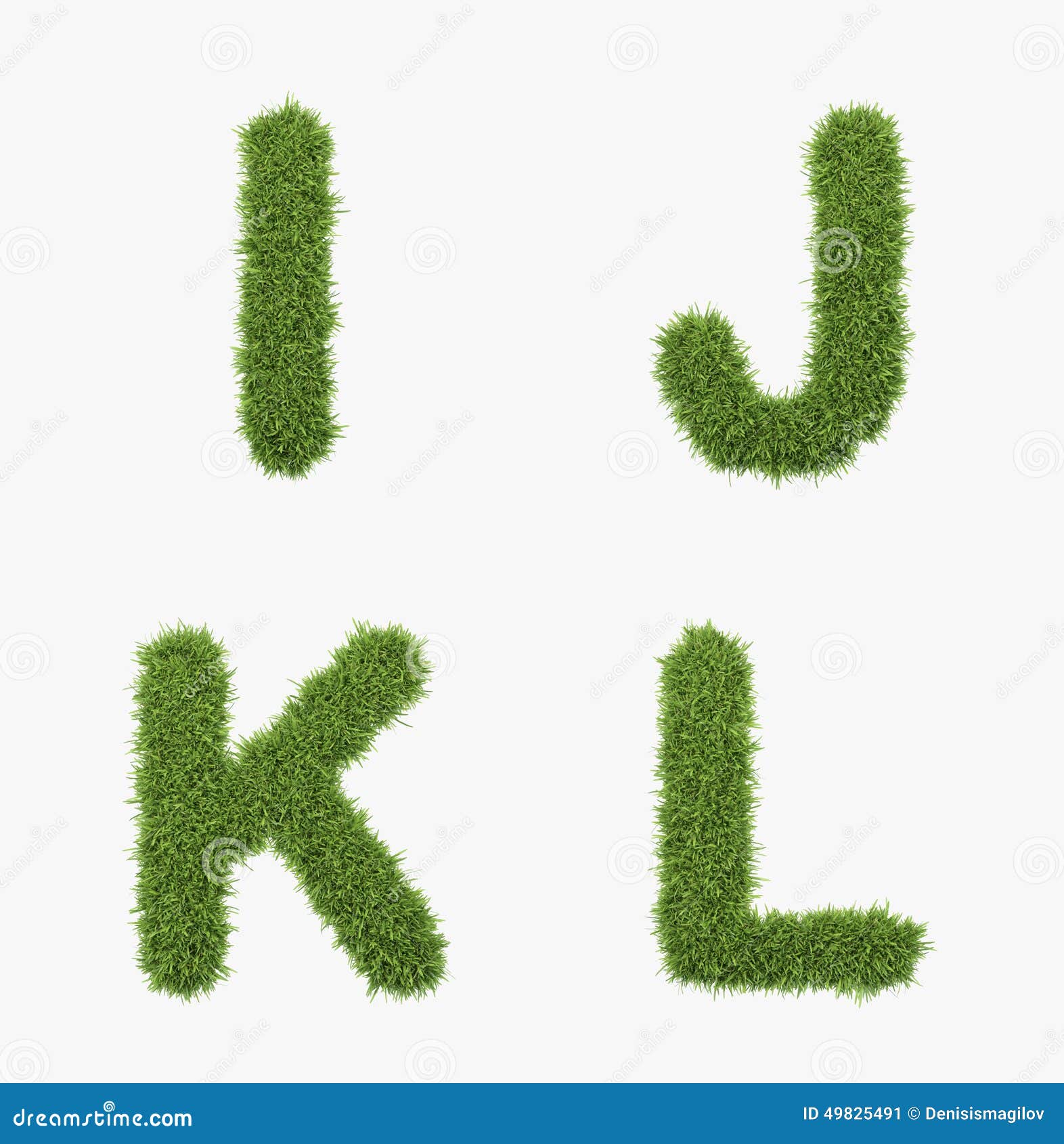 Grass letter set stock illustration. Illustration of character - 49825491