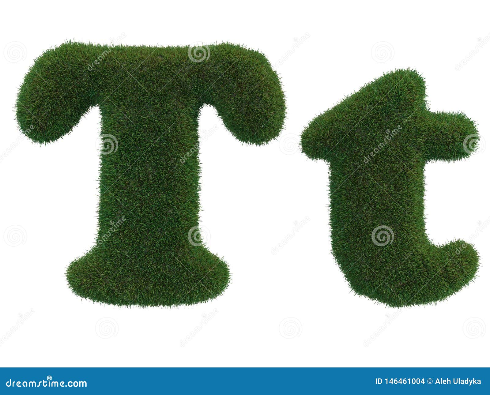 The Letter of Green Lawn Trimmed Lawn Stock Illustration - Illustration ...