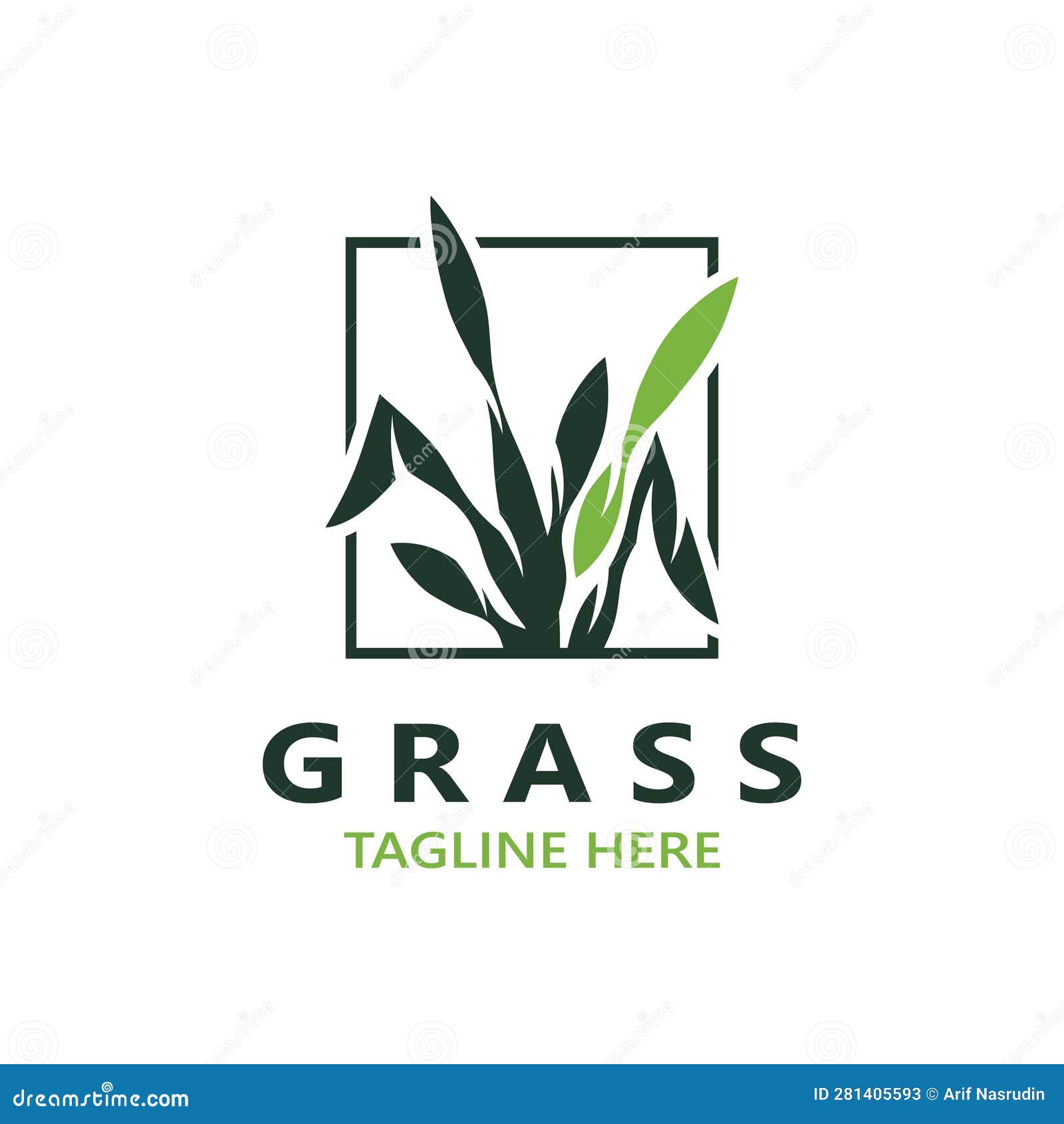 Grass Logo Image Plant Nature Logo Design Template Vector Stock Vector ...