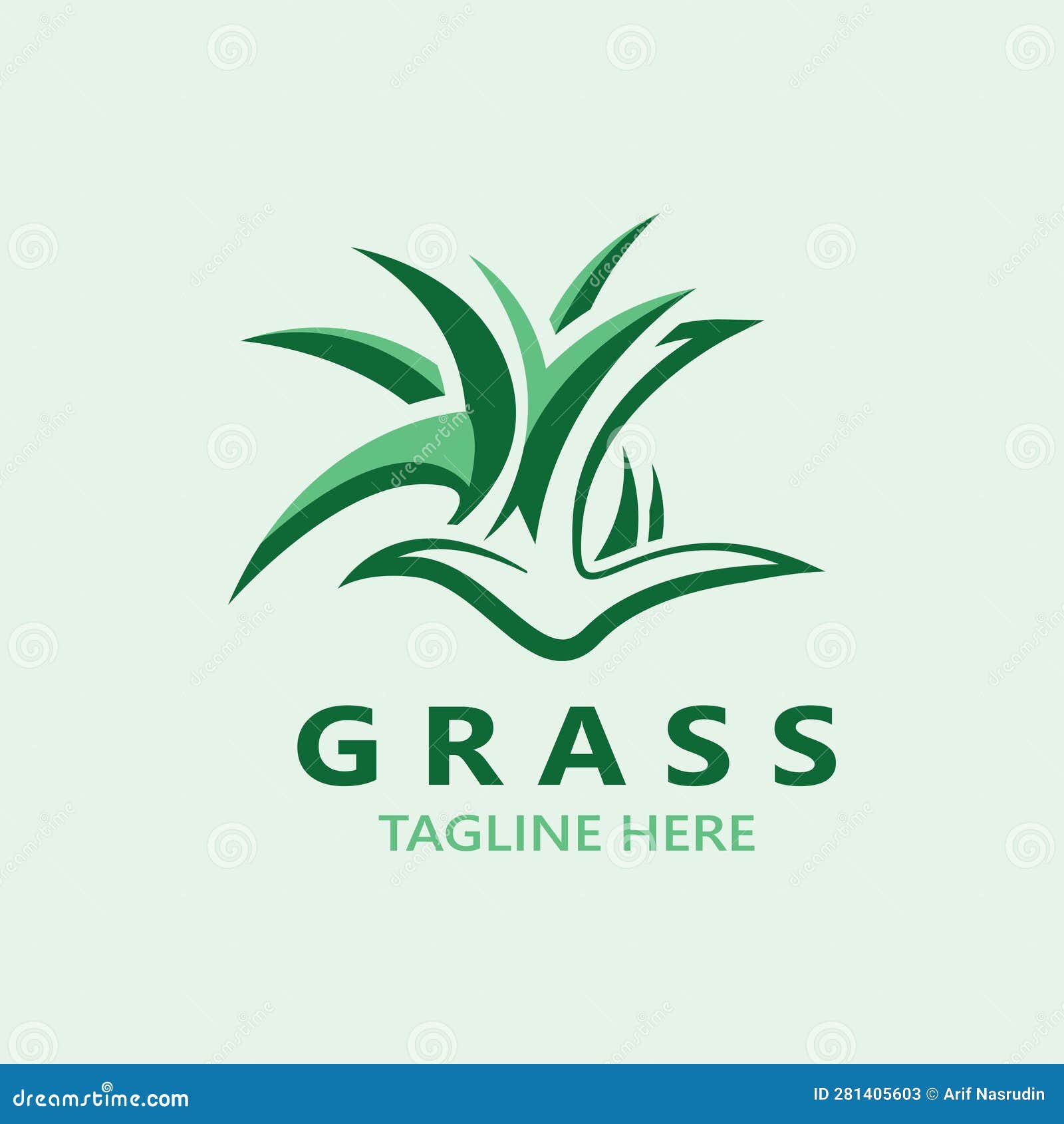 Grass Logo Image Plant Nature Logo Design Template Vector Stock Vector ...