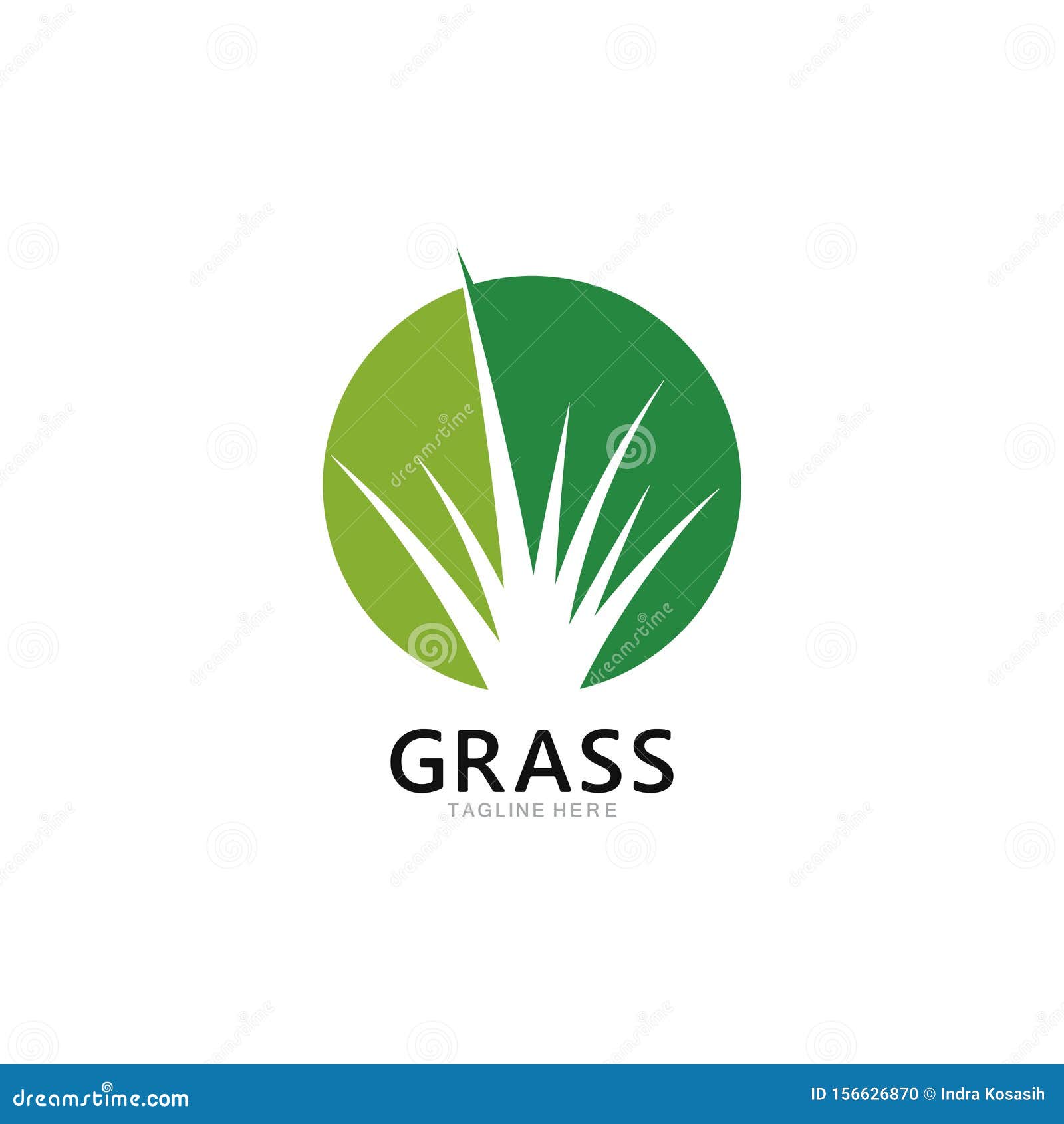 Grass Logo Template Vector Icon Illustration Stock Vector ...