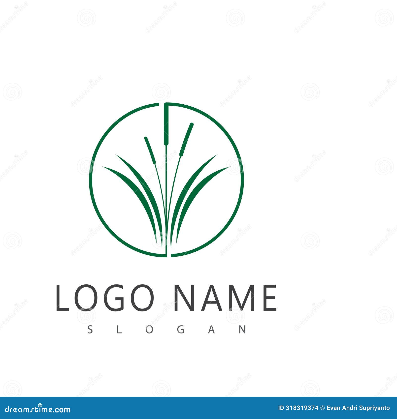 Grass Logo Vector Template Element and Symbol Stock Vector ...