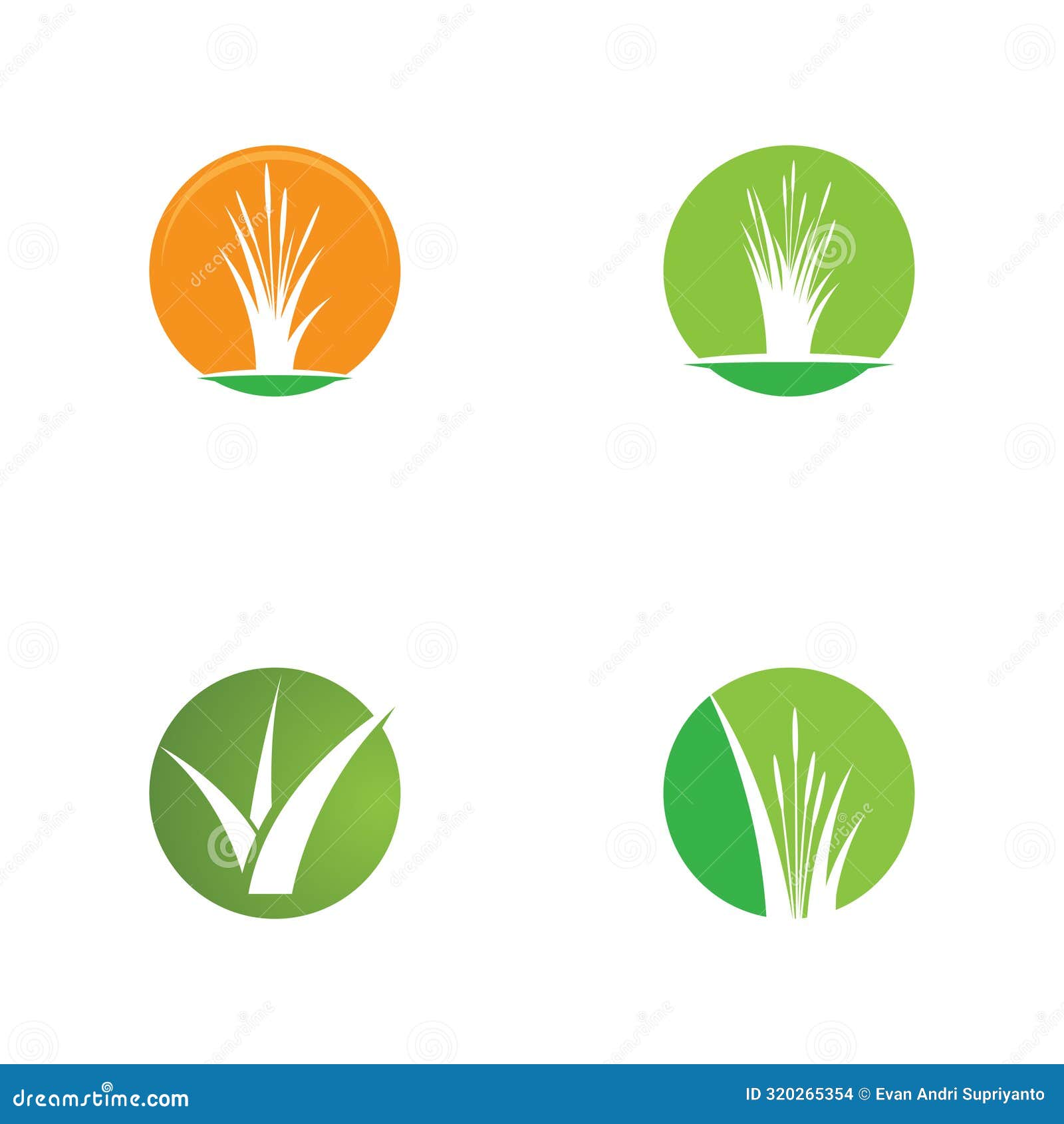 Grass Logo Vector Template Element and Symbol Stock Vector ...
