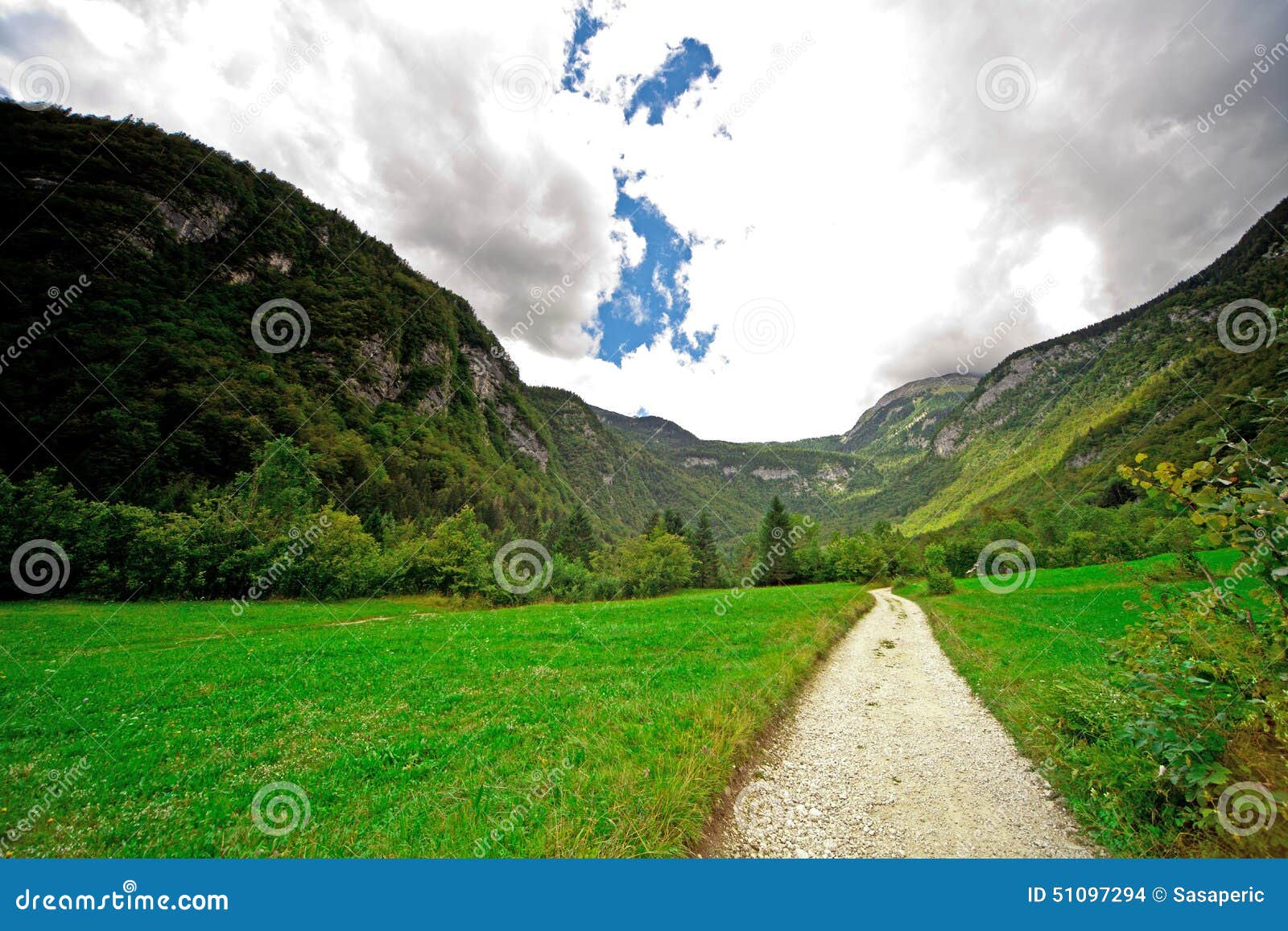 Grass meadow valey stock photo. Image of valey, light - 51097294