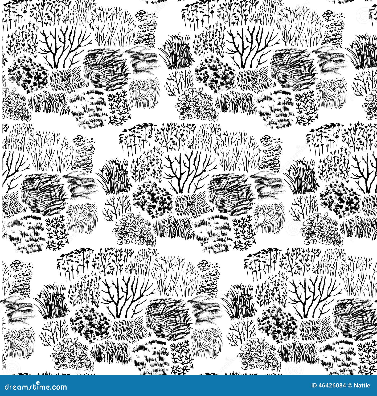Grass pattern stock vector. Illustration of cute, paint - 46426084