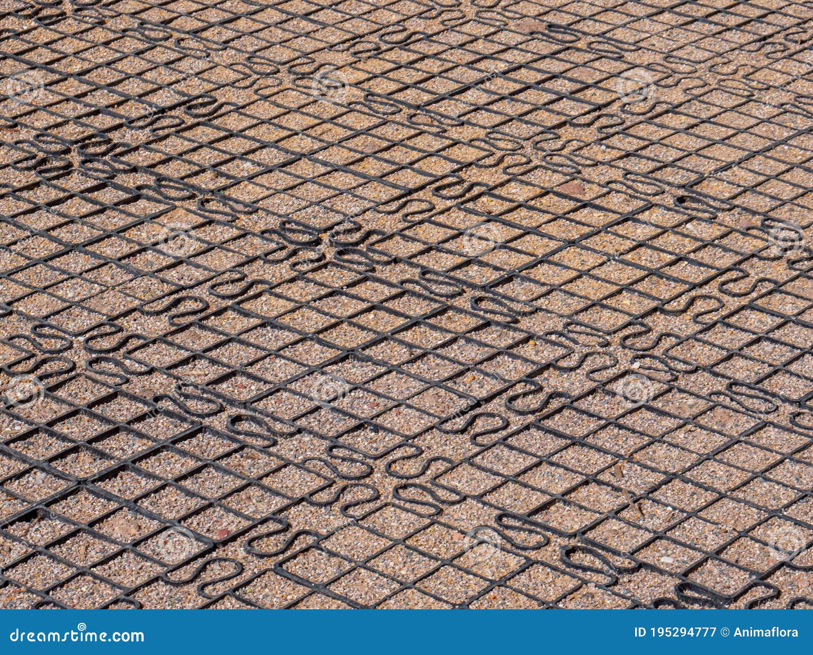 Grass Pavers Block Tiles Made Of Concrete In The Shape Of Connected ...