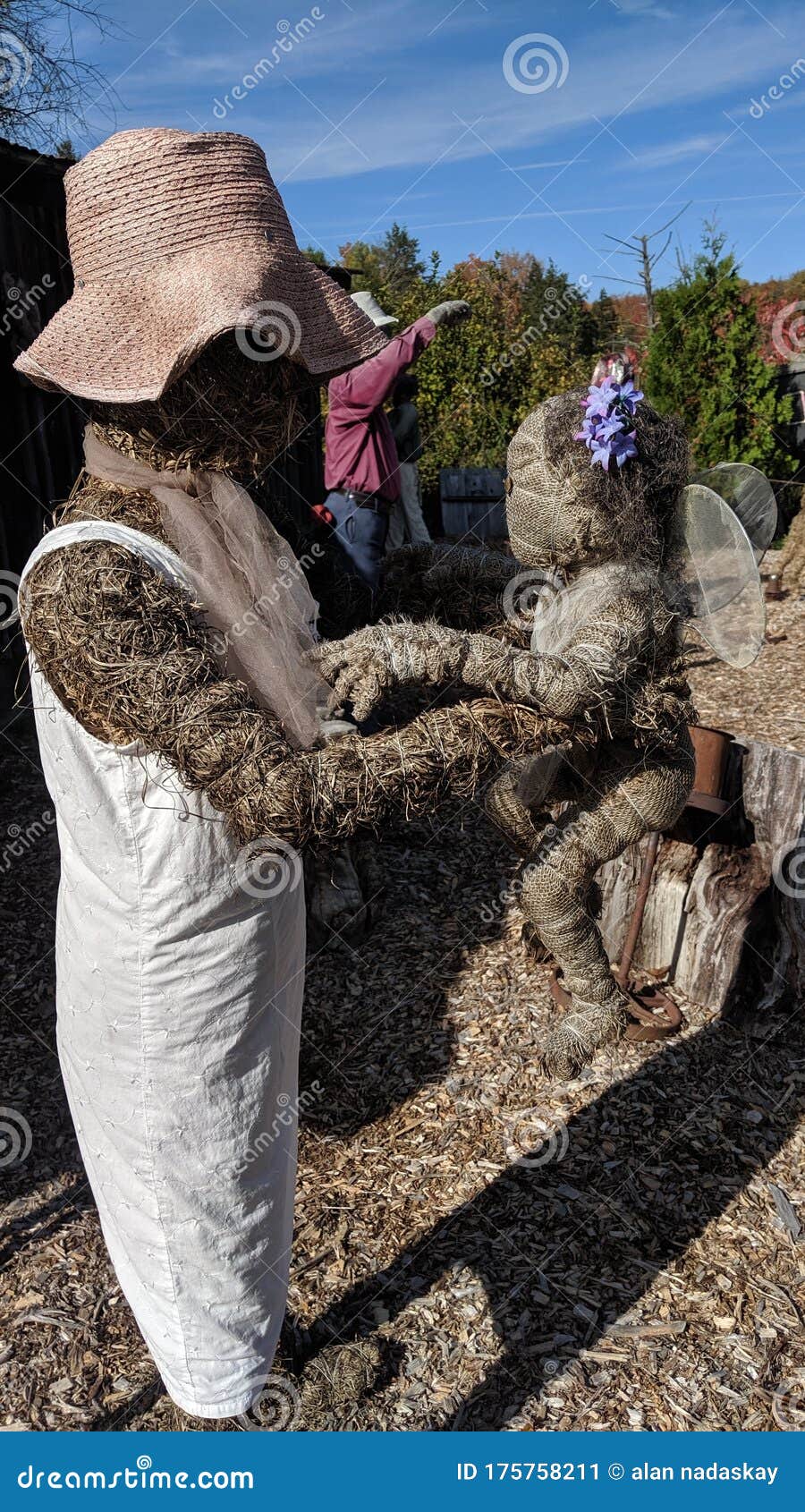 Grass People Social Life Sculpture Stock Image - Image of social ...