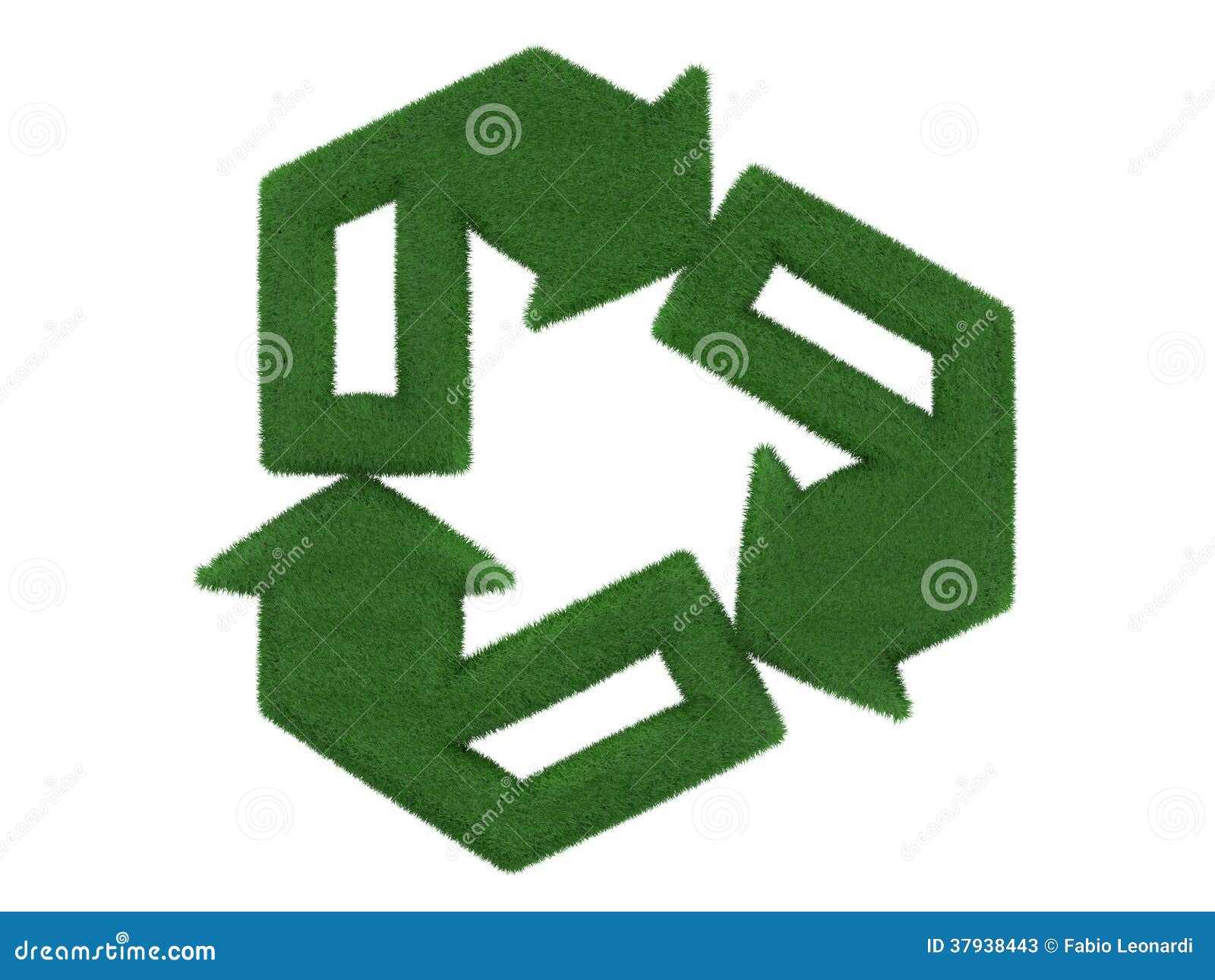 Grass Recycling Symbol stock illustration. Illustration of recycle ...