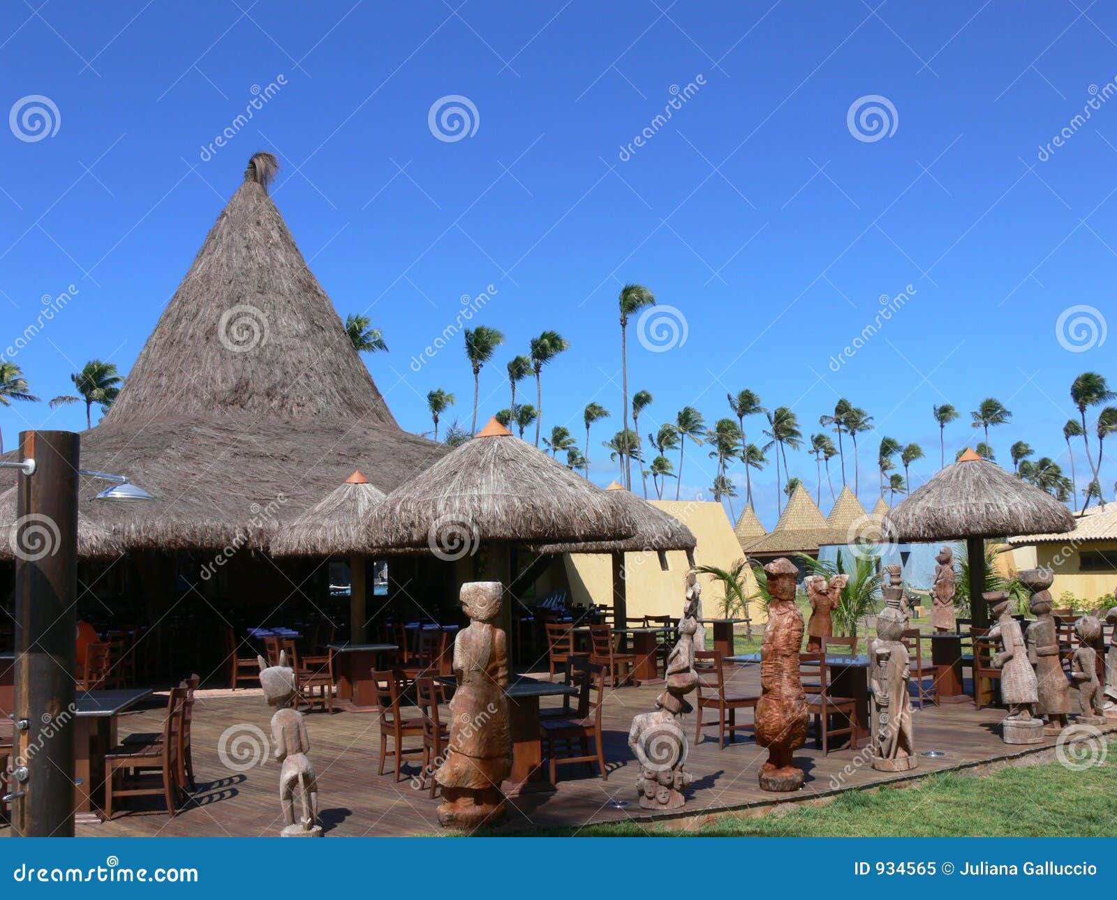 Grass Roof Restaurant and Cafe Stock Image - Image of building, grass ...