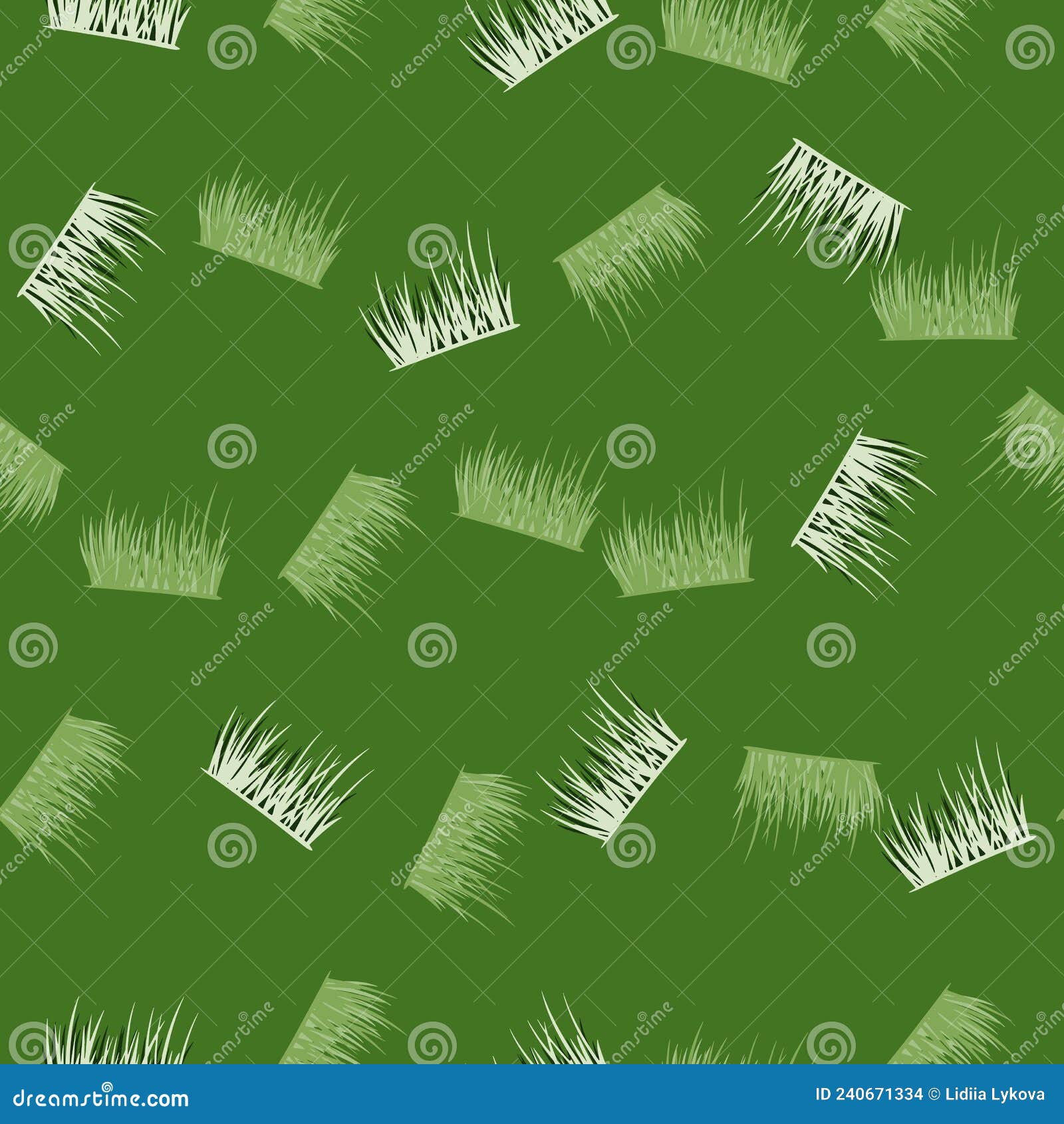 Grass Seamless Pattern. Background of Lawn Stock Illustration ...