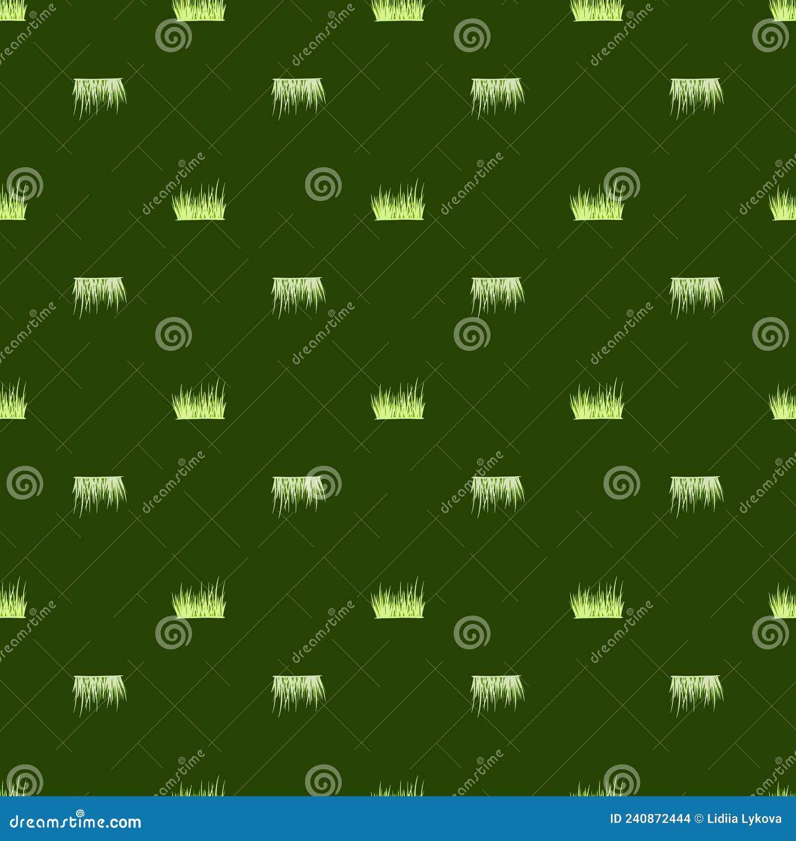 Grass Seamless Pattern. Background of Lawn Stock Vector - Illustration ...