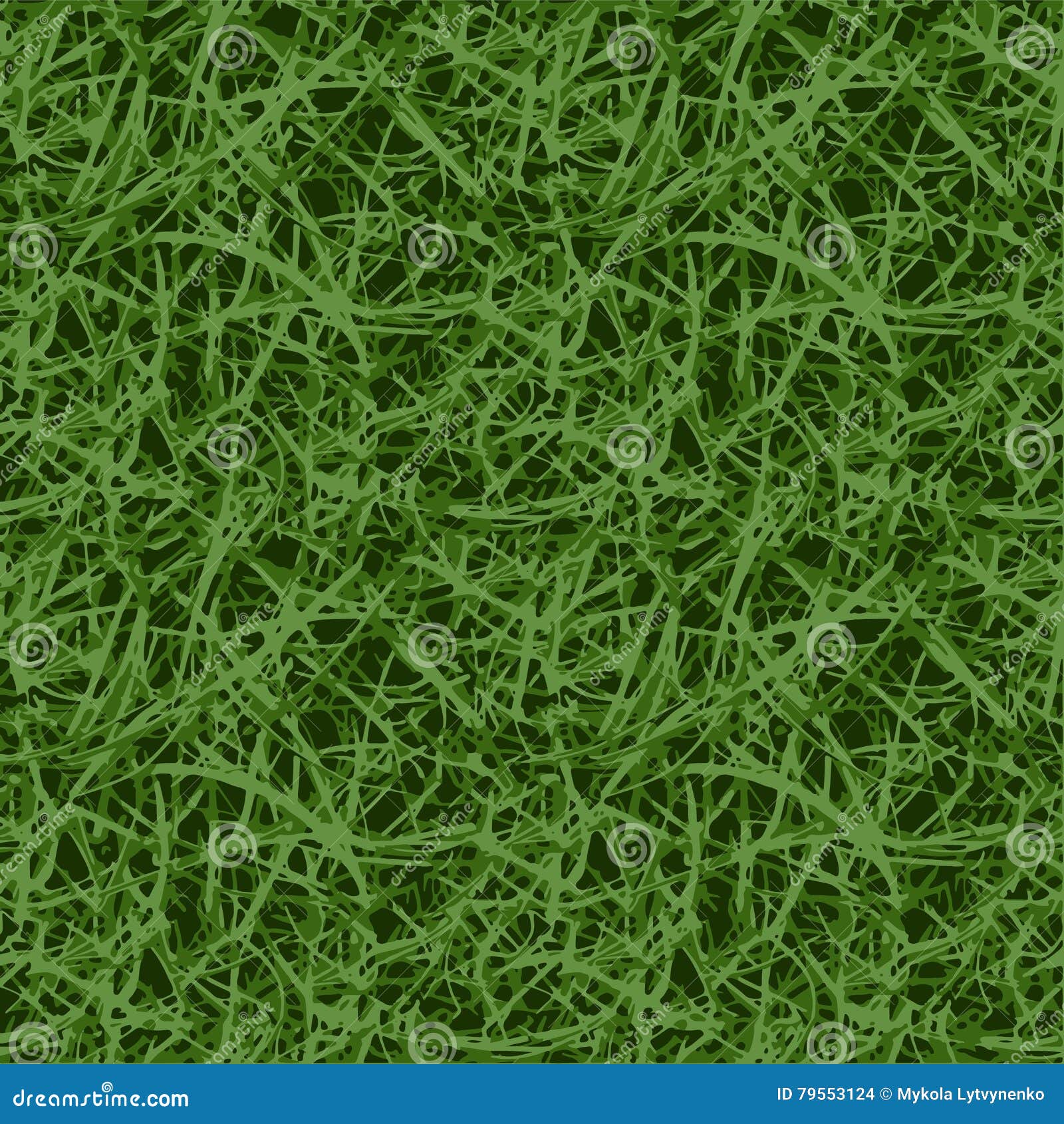 Grass Seamless Pattern, Realistic Grass with Natural Colors Stock ...