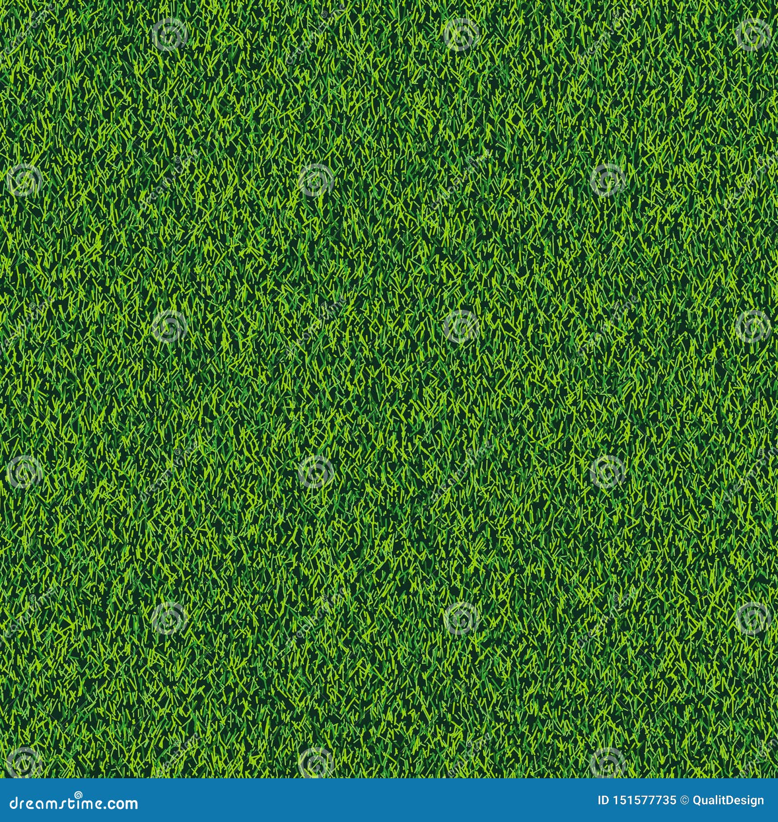 Grass Seamless Realistic Texture Green Lawn Field Or Meadow Vector Background Stock Vector