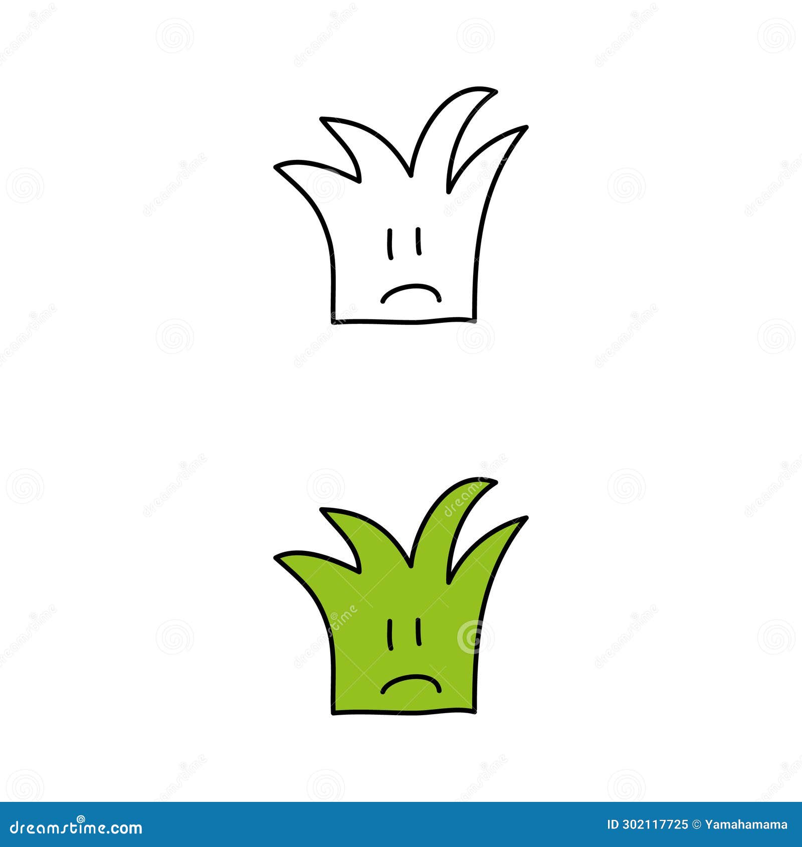 Grass 11 stock vector. Illustration of emoji, lawn, nature - 302117725