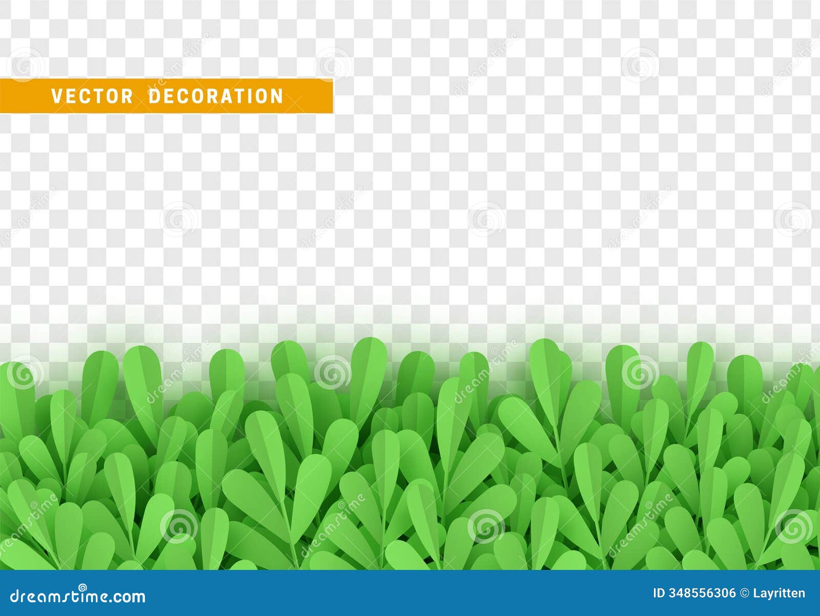 Grass, Shape Plant Leaves Border Isolated With Transparent Background ...