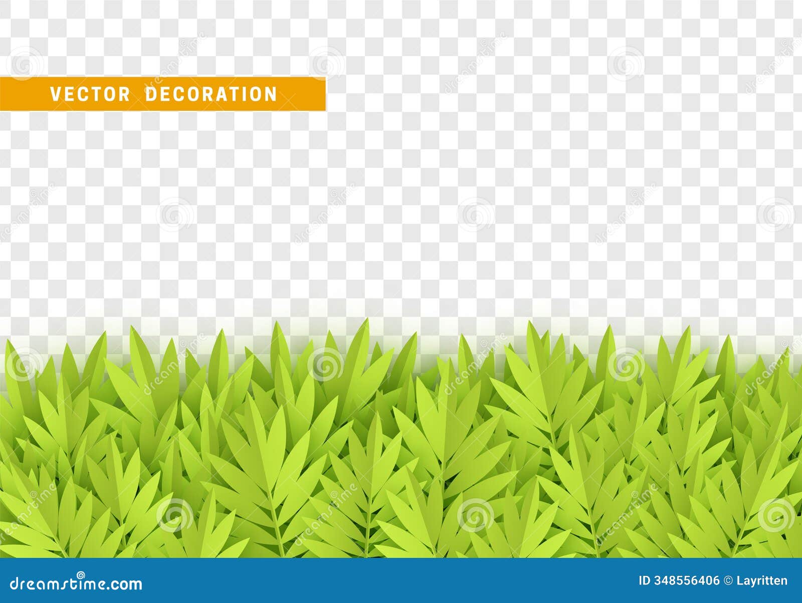 Grass, Shape Plant Leaves Border Isolated With Transparent Background ...