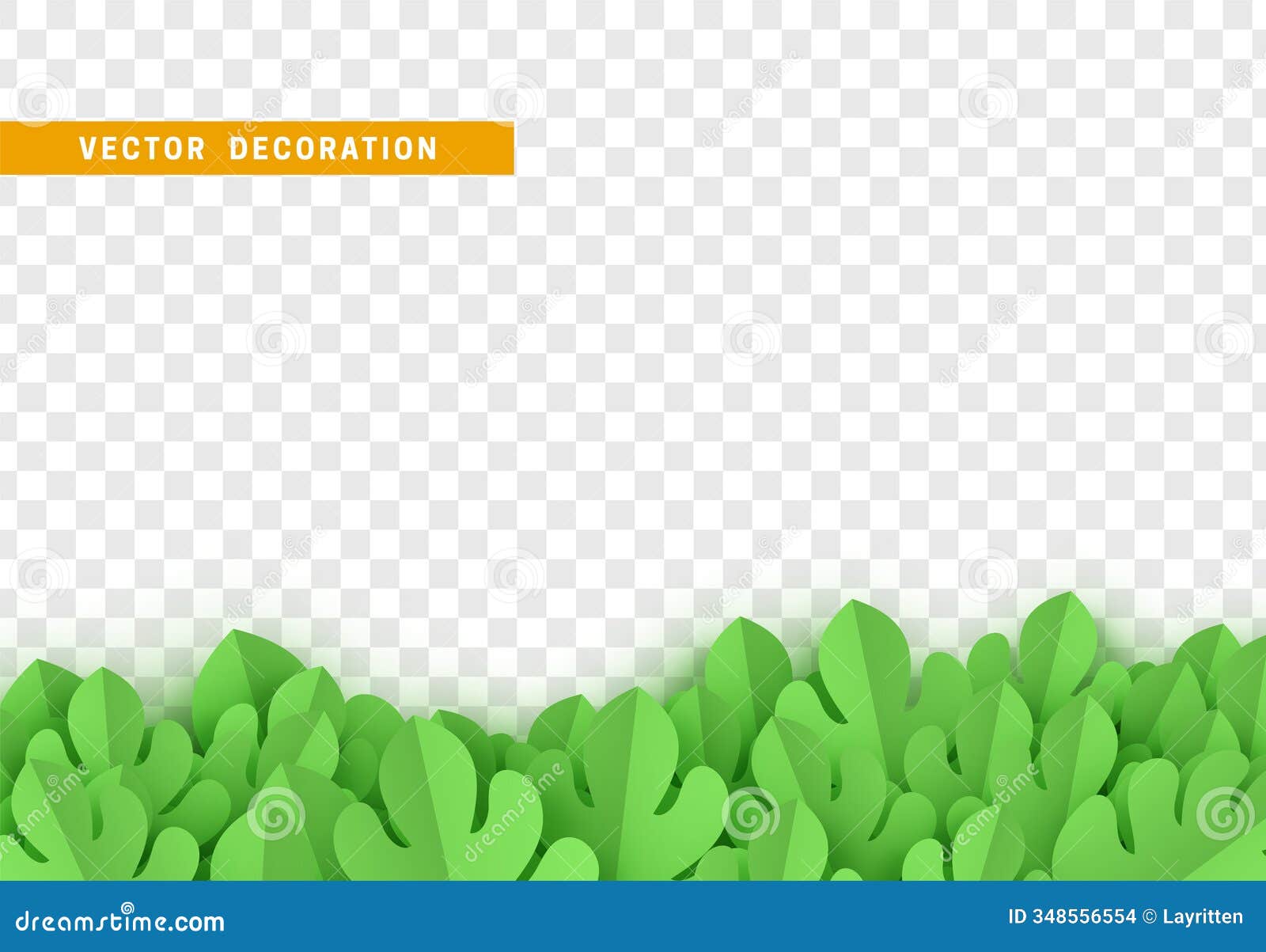 Grass, Shape Plant Leaves Border Isolated With Transparent Background ...