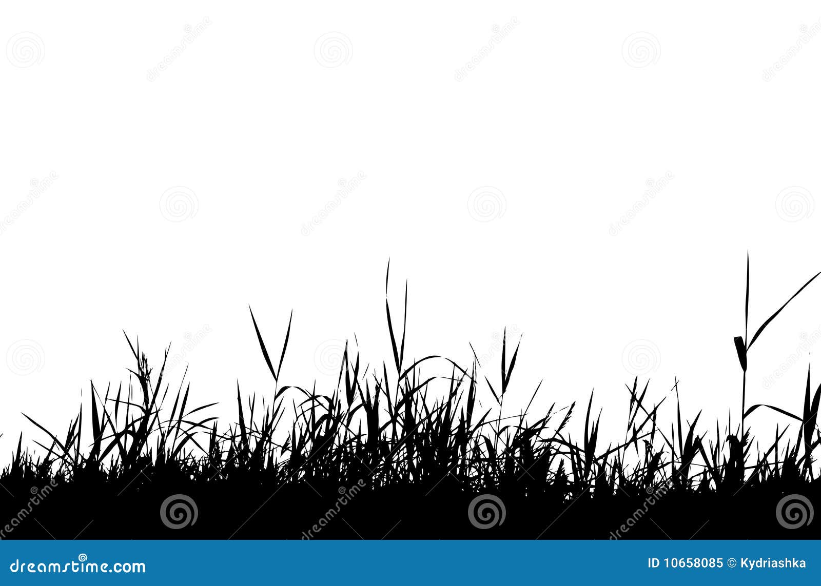 Silhouette Of Grass By The Lake. Vector Drawing | CartoonDealer.com ...