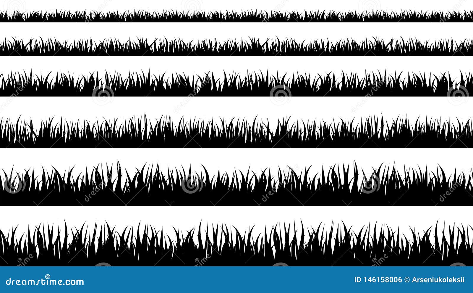 Grass Silhouette Vector Illustration | CartoonDealer.com #17379208