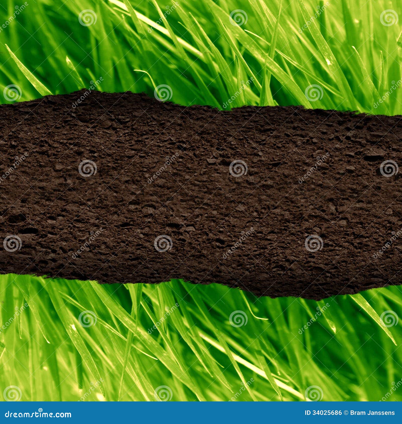 Grass and soil stock illustration. Illustration of lawn - 34025686