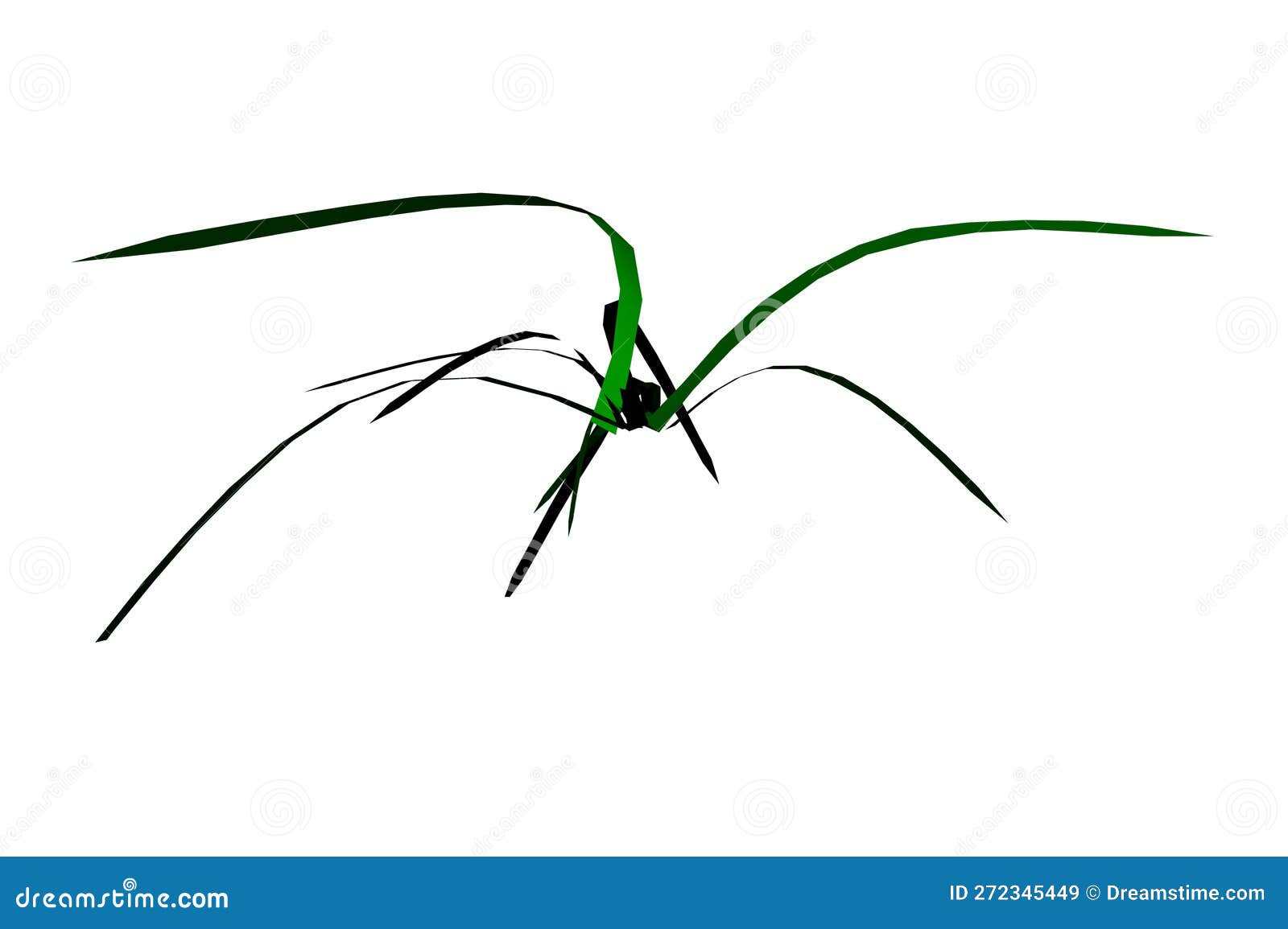 Shape Grass Spider Form White Background 3d Rendering Stock ...