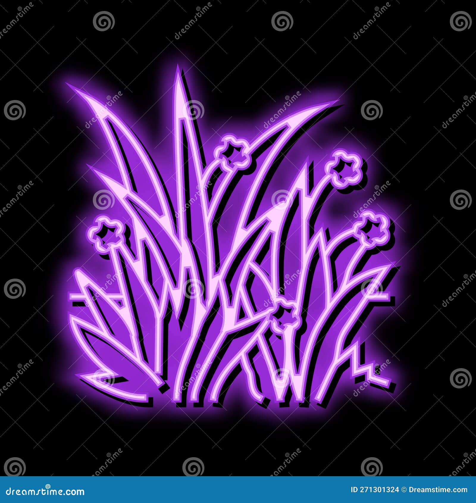 Grass Spring Neon Glow Icon Illustration Stock Vector - Illustration of ...